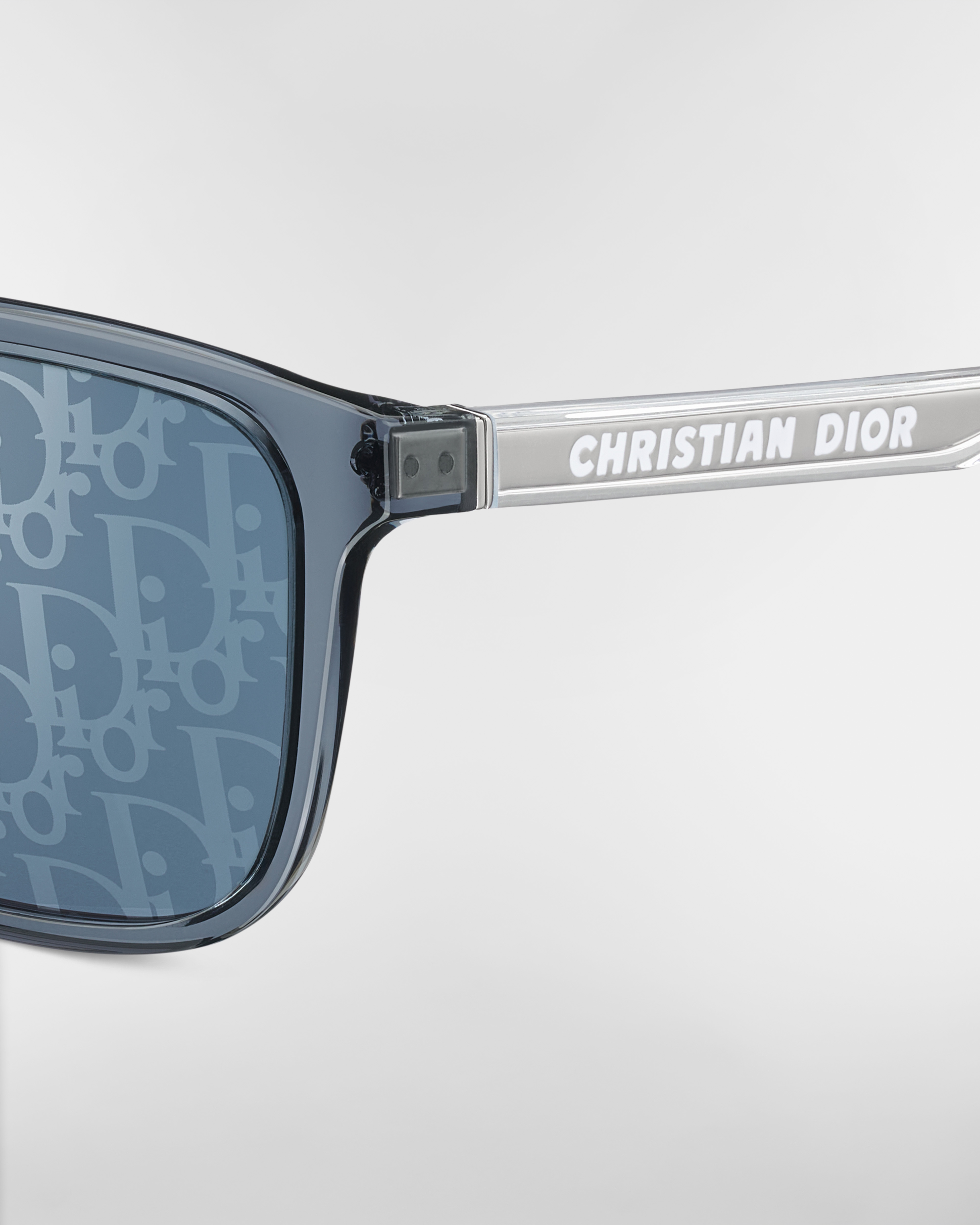 DiorTag SU Transparent Navy Blue Rectangular Sunglasses | DIOR