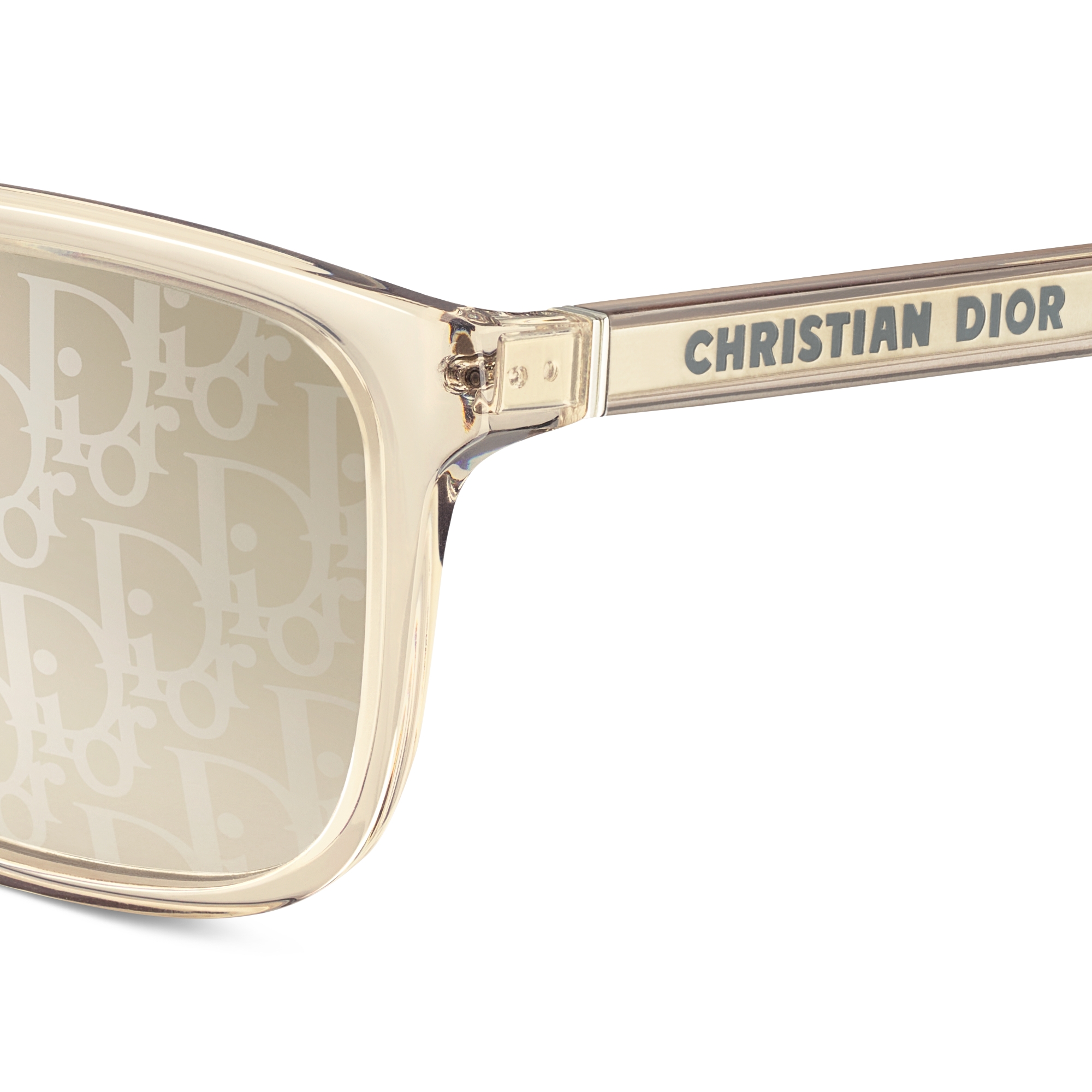DiorTag SU 半透明米色長方形太陽眼鏡 | DIOR