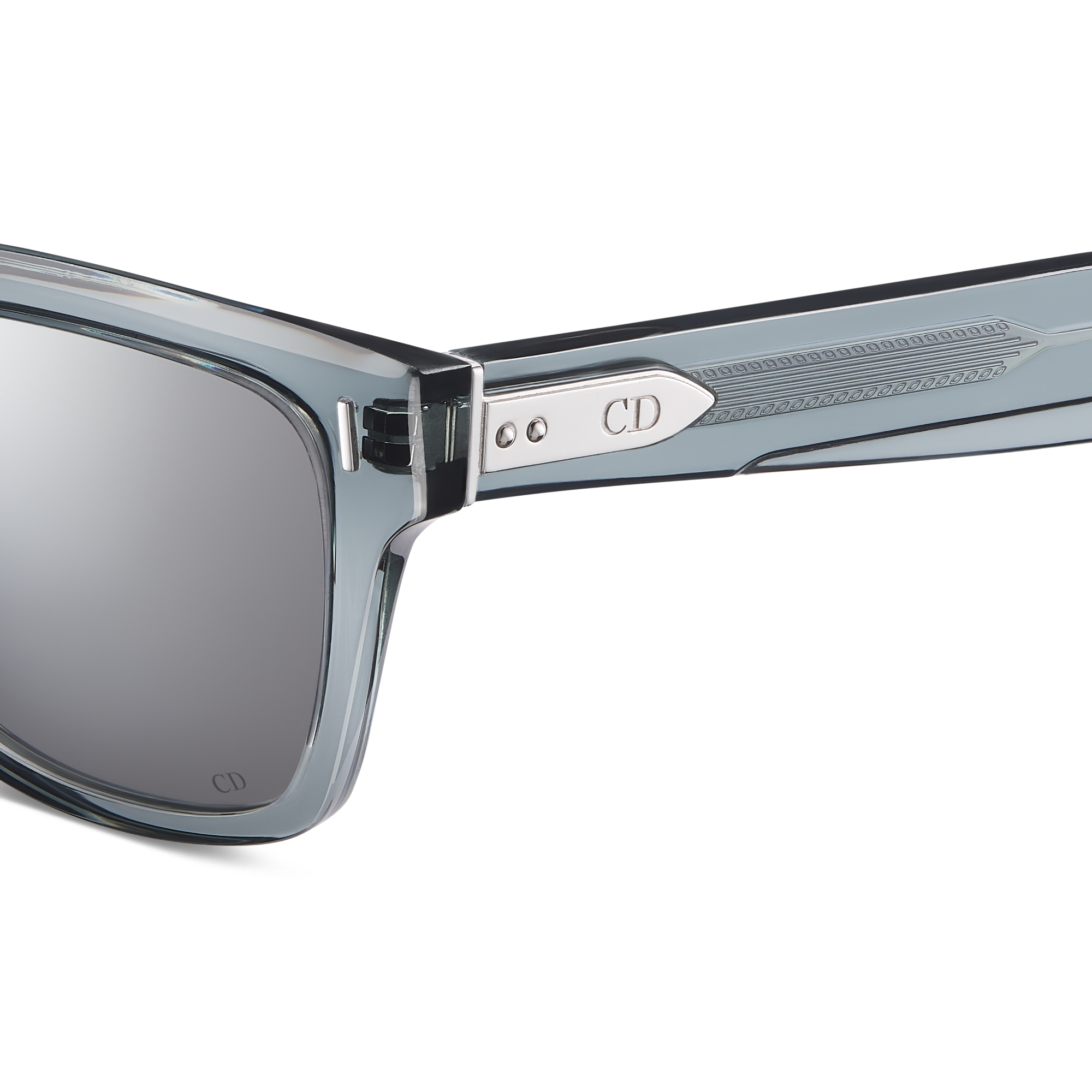 DiorTailoring S1I Transparent Light Gray Square Sunglasses | DIOR