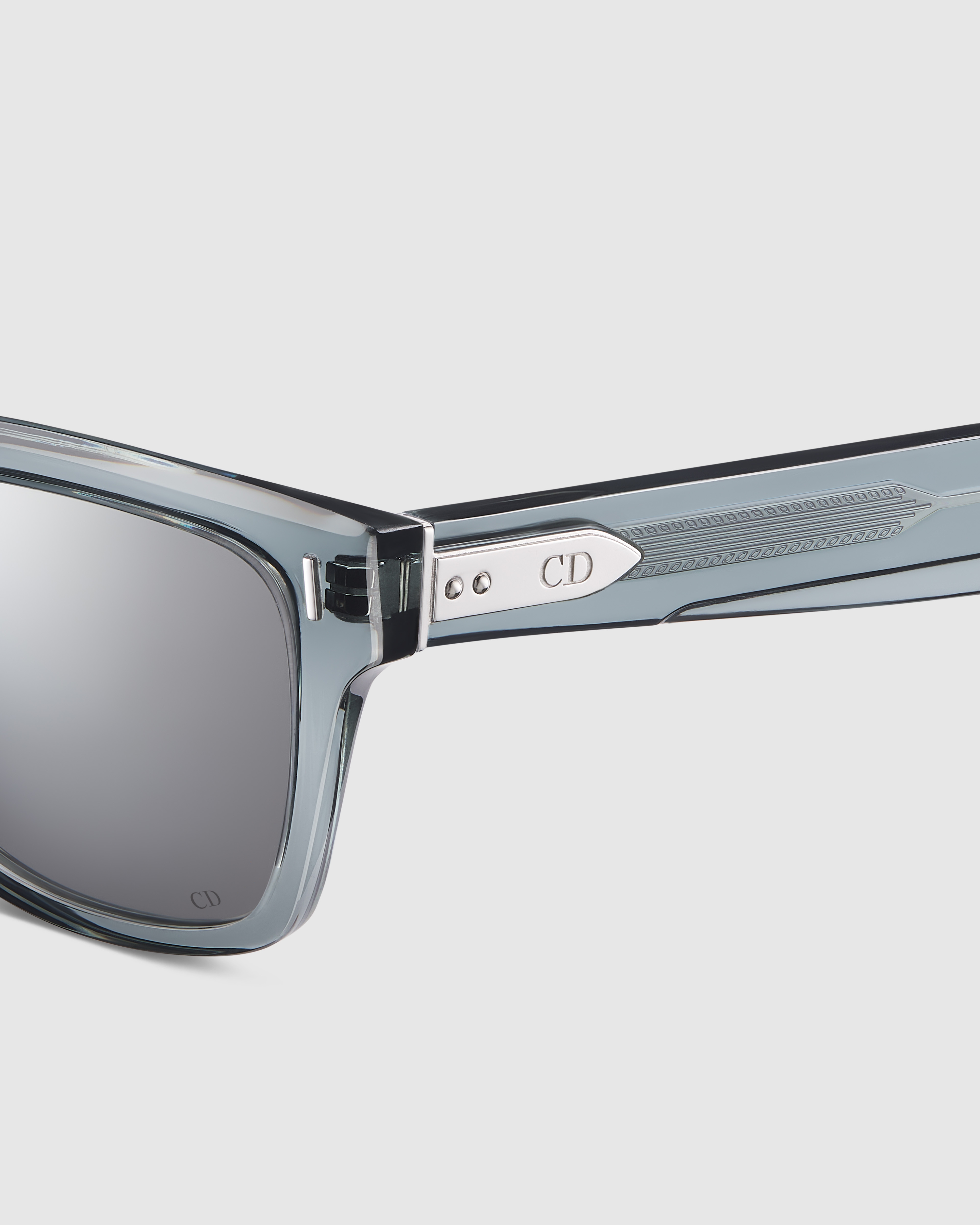 DiorTailoring S1I Transparent Light Gray Square Sunglasses | DIOR