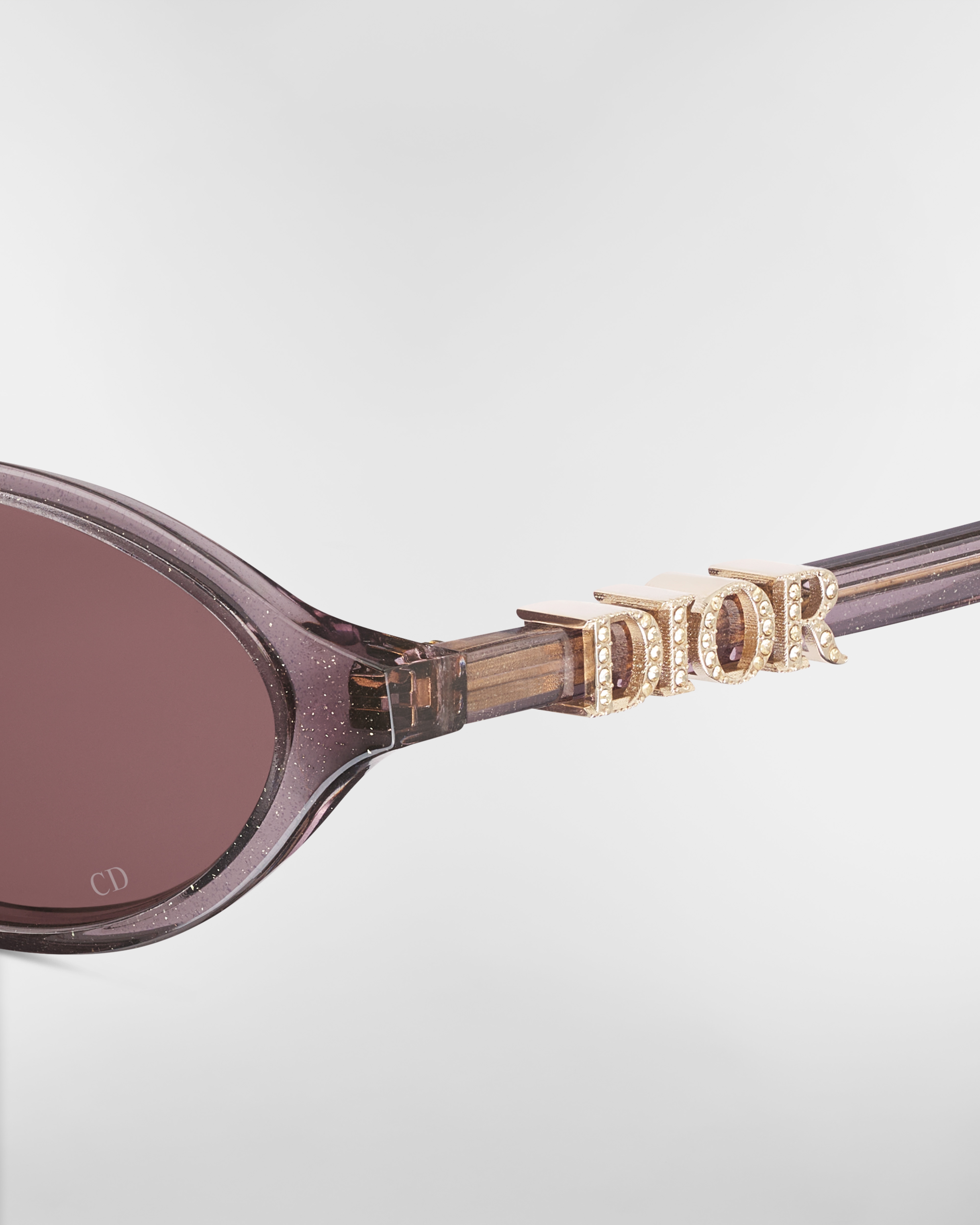 DiorTreasure R1I Transparent Glittery Purple Oval Sunglasses | DIOR