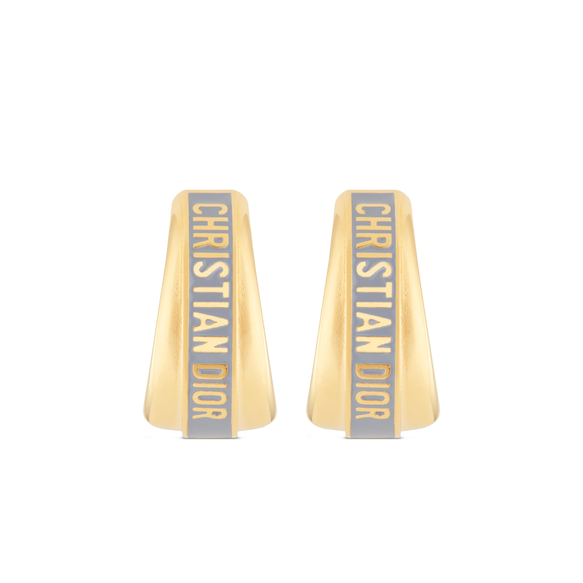 Dior Code Earrings Gold-Finish Metal and Ethereal Gray Lacquer | DIOR
