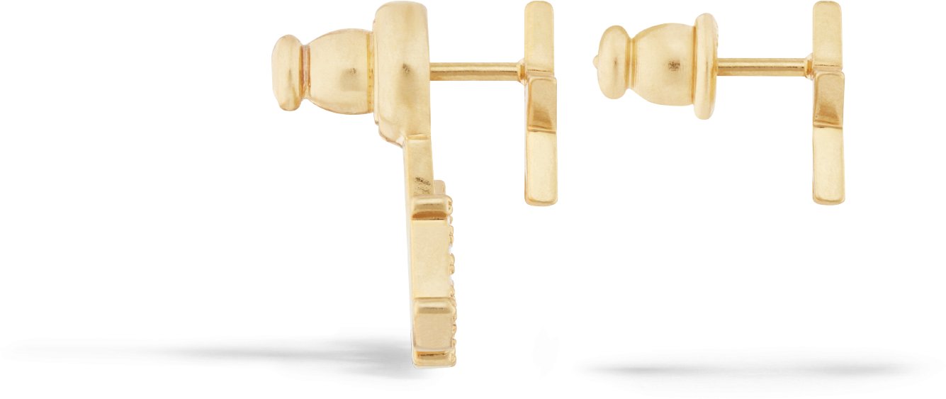 Dio(r)evolution Earrings Gold-Finish Metal and Silver-Tone Crystals | DIOR