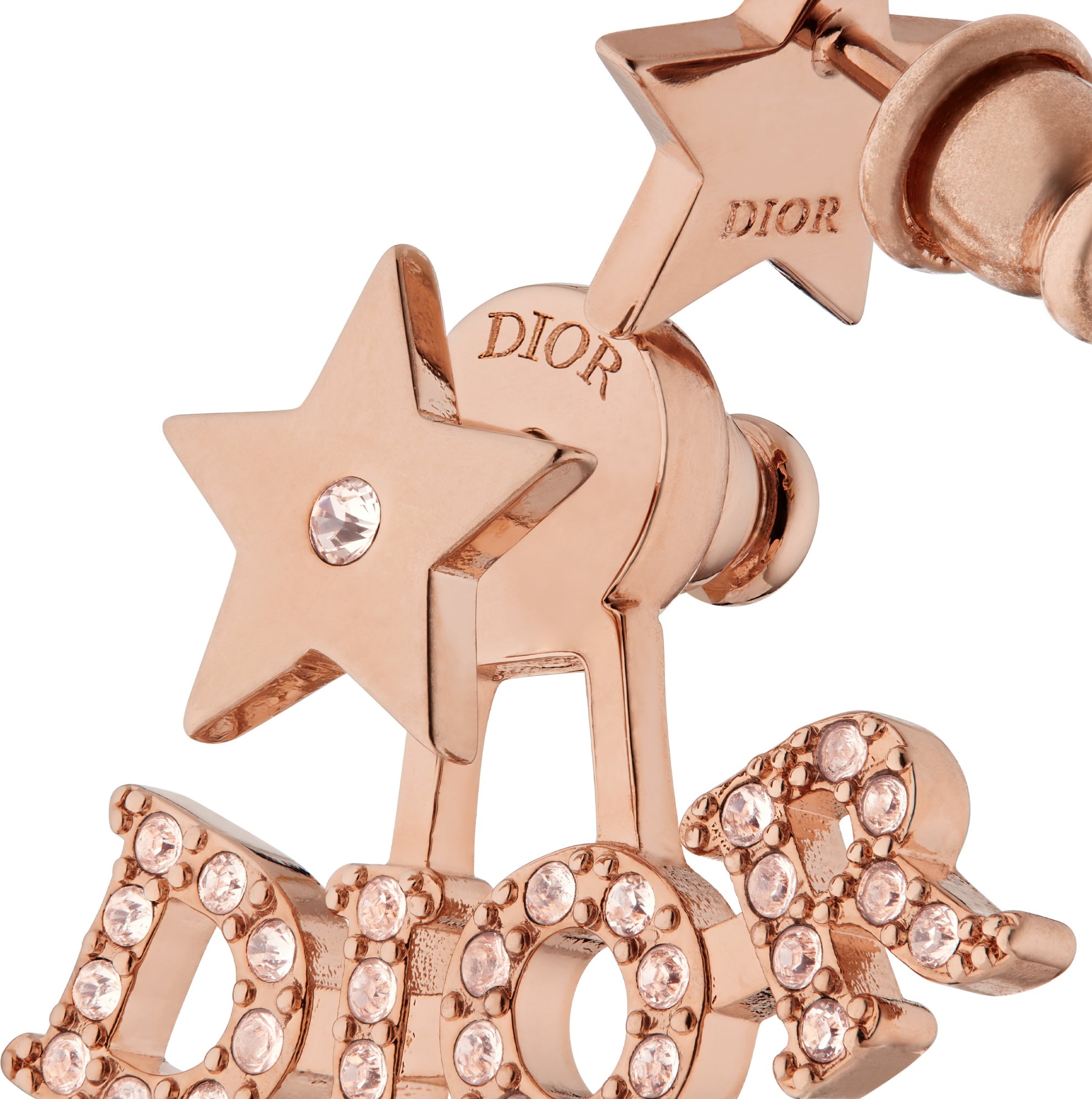 Dio(r)evolution Earrings Pink-Finish Metal and Pink Crystals | DIOR