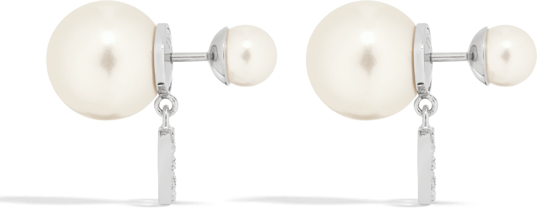 Dior Tribales Earrings Silver-Finish Metal with White Resin Pearls and ...