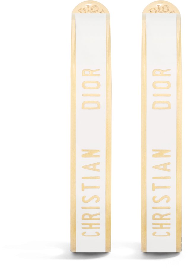 Grote Dior Night Code-oorbellen Metaal met goudkleurige afwerking ...