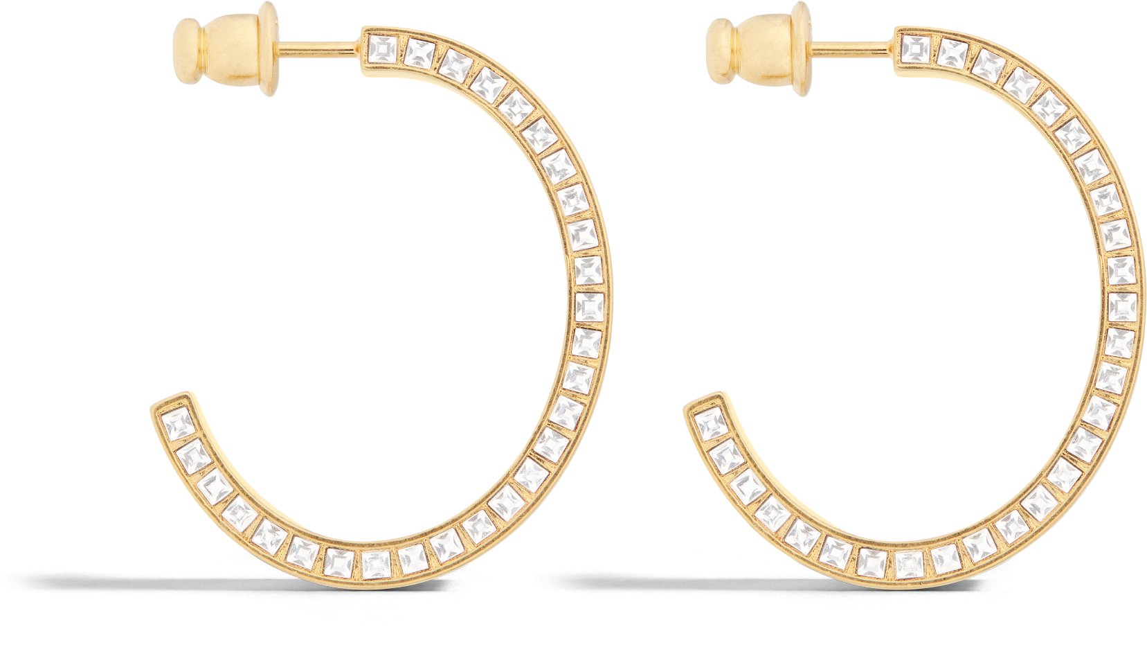 Grote Dior Night Code-oorbellen Metaal met goudkleurige afwerking ...