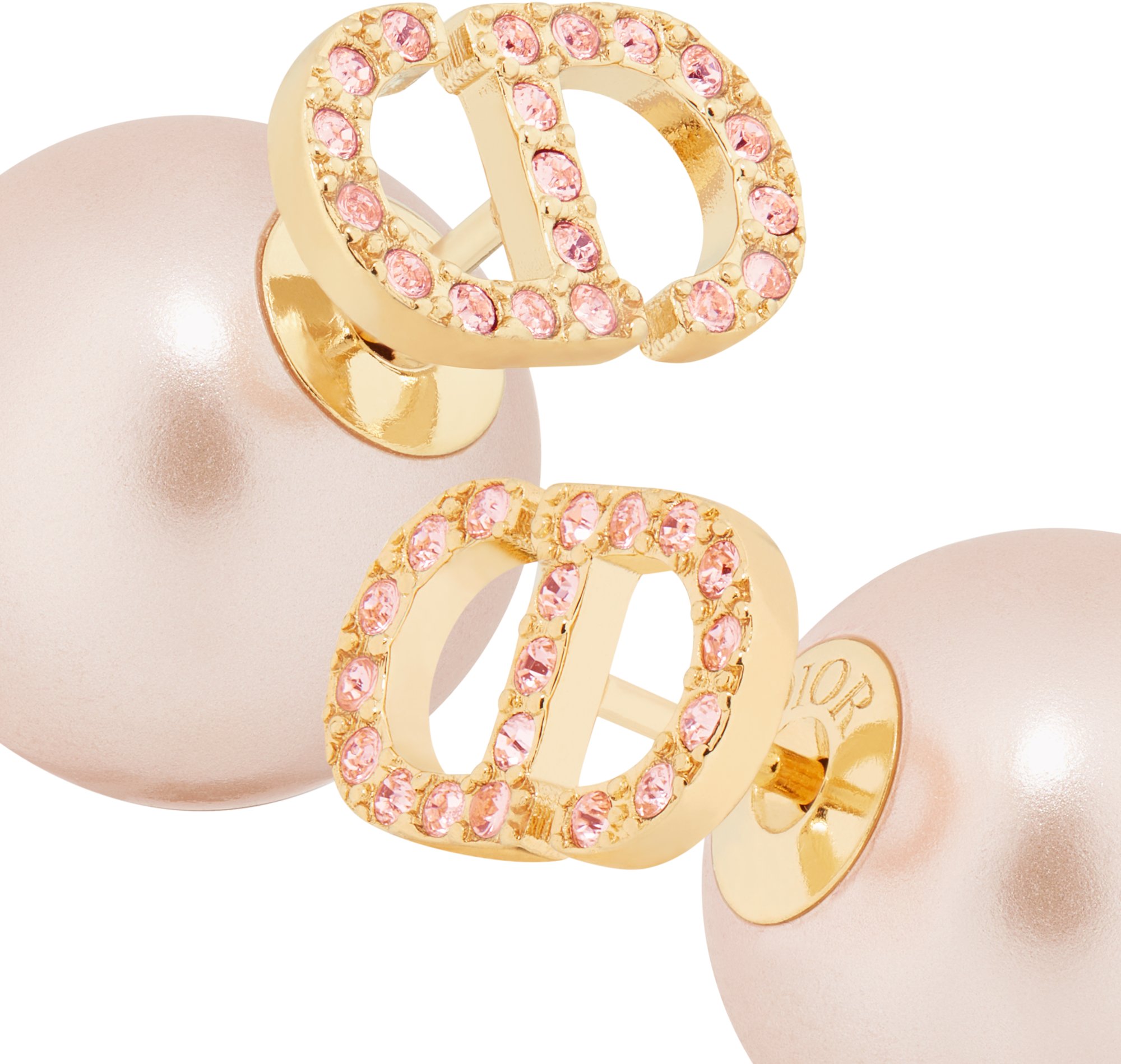 Dior Tribales Earrings Gold-Finish Metal with Iridescent Pink Resin ...
