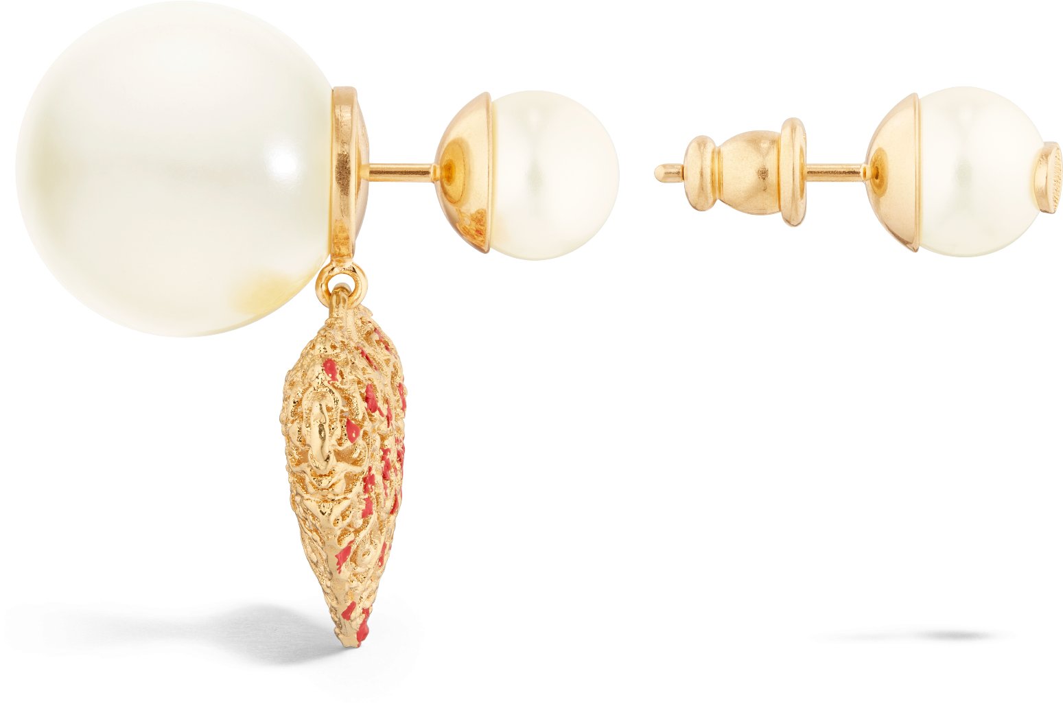 Серьги Dior Tribales Dioramour Металл с отделкой золотого цвета бусины