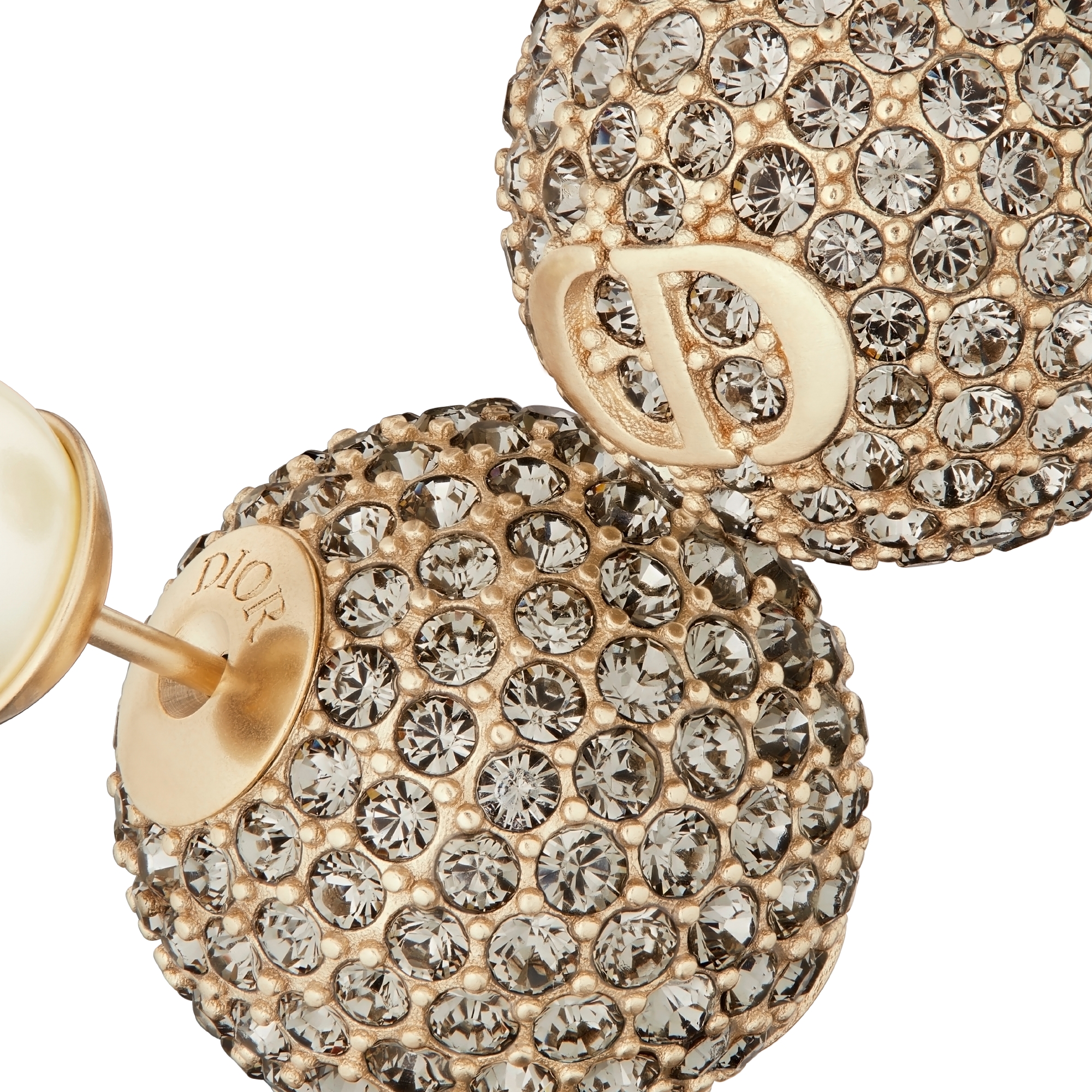 Dior Tribales Earrings Matte Gold-Finish Metal with White Resin Pearls ...