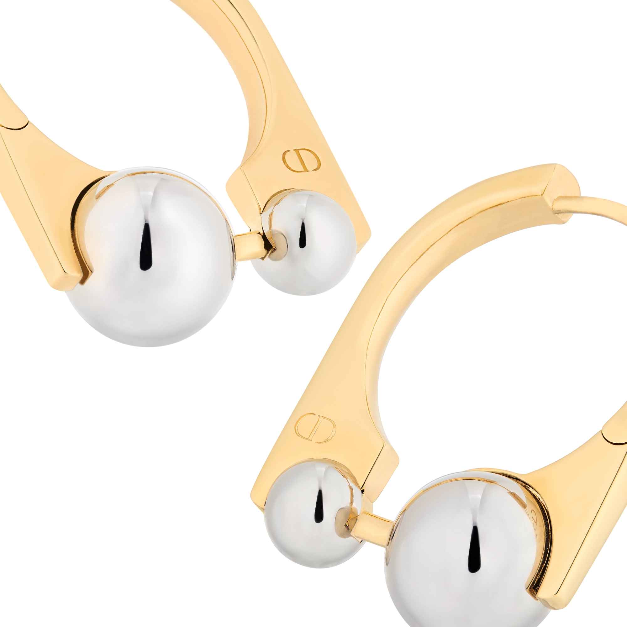 Medium Dior Tribales New Look Earrings Gold-Finish and Silver-Finish ...