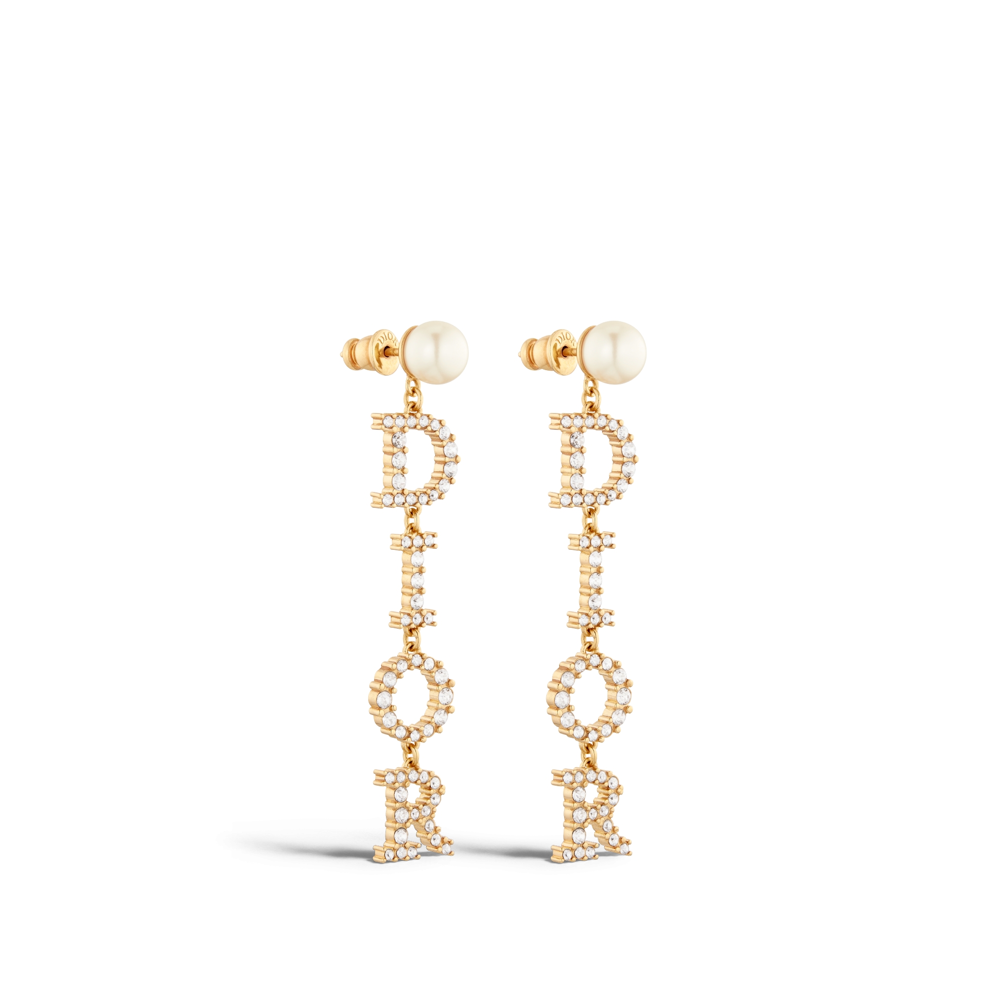 Dio(r)evolution Earrings Gold-Finish Metal with White Resin Pearls and ...