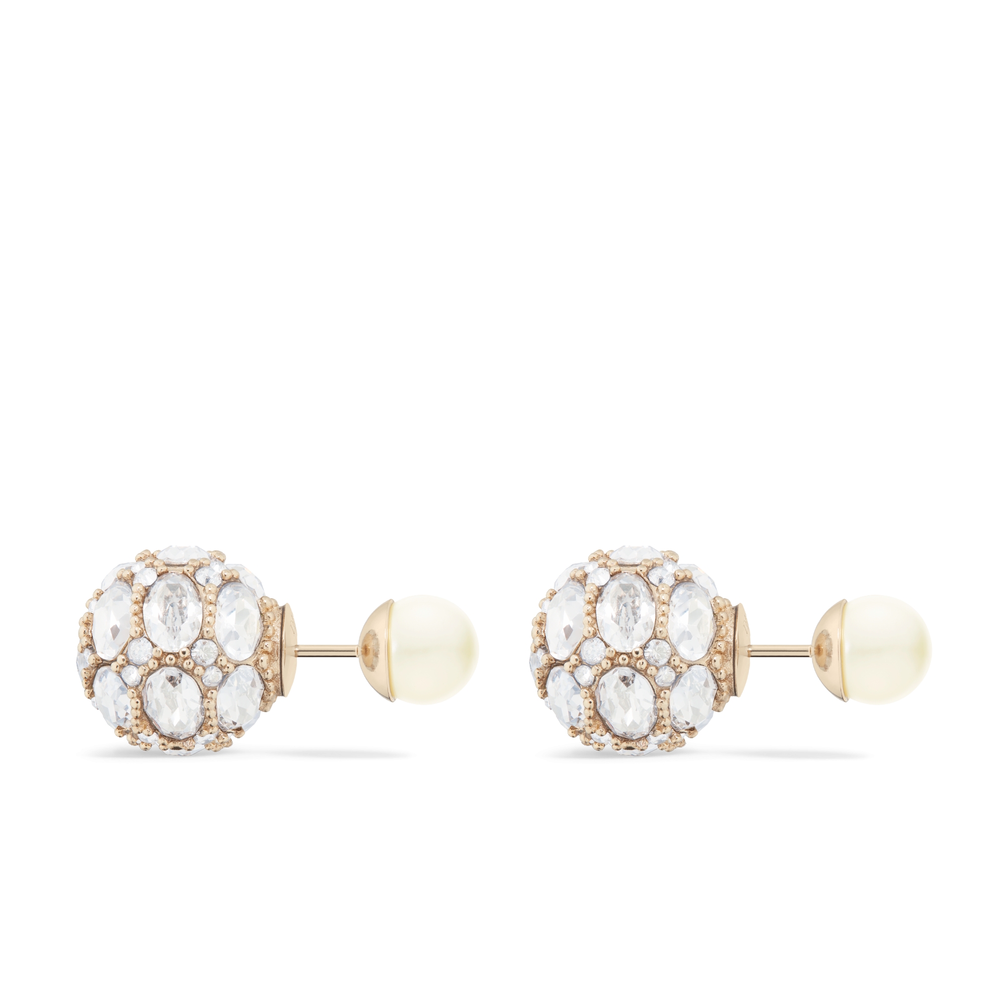 Dior Tribales Earrings Gold-Finish Metal with White Resin Pearls and ...