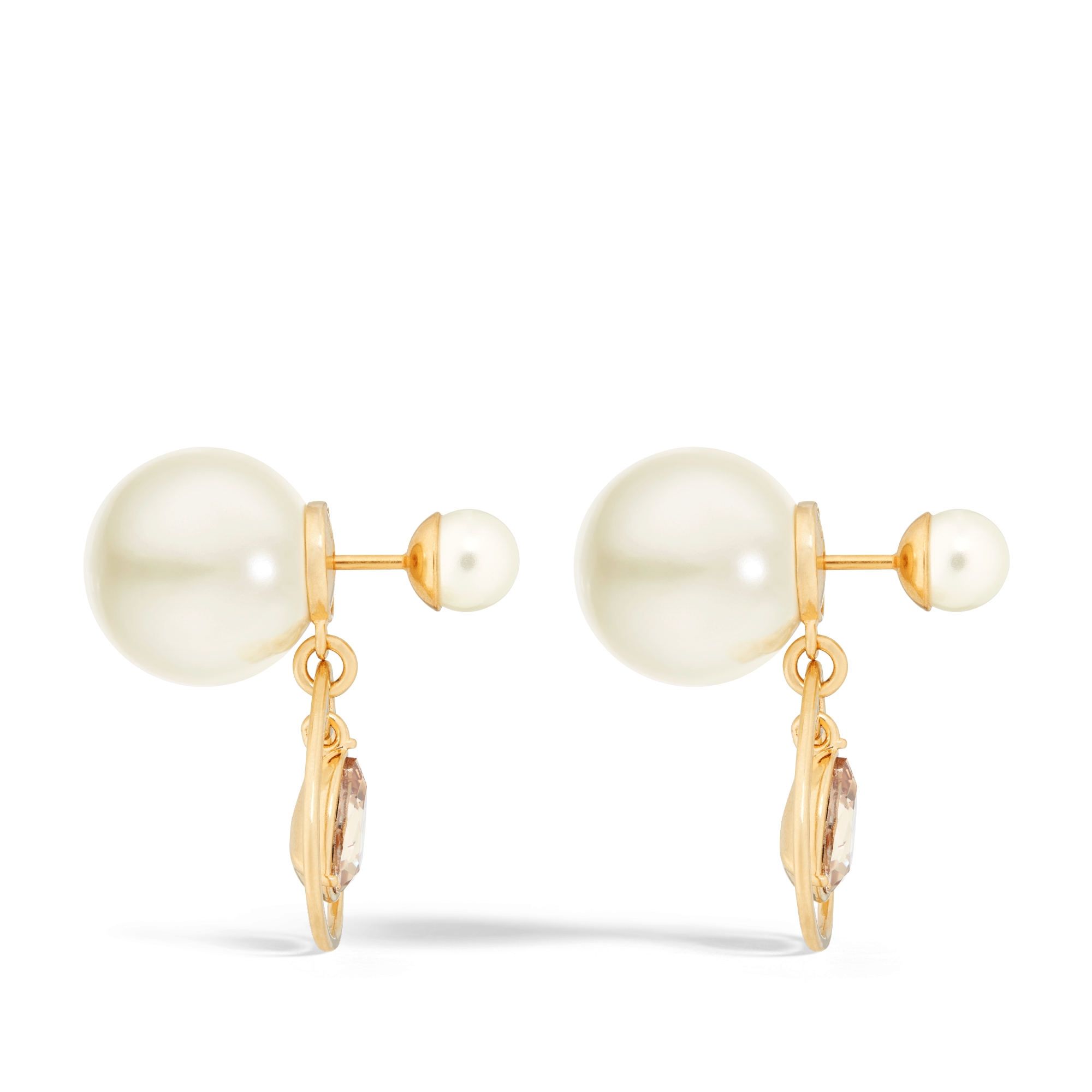 Dior Tribales Earrings Gold-Finish Metal with White Resin Pearls and ...