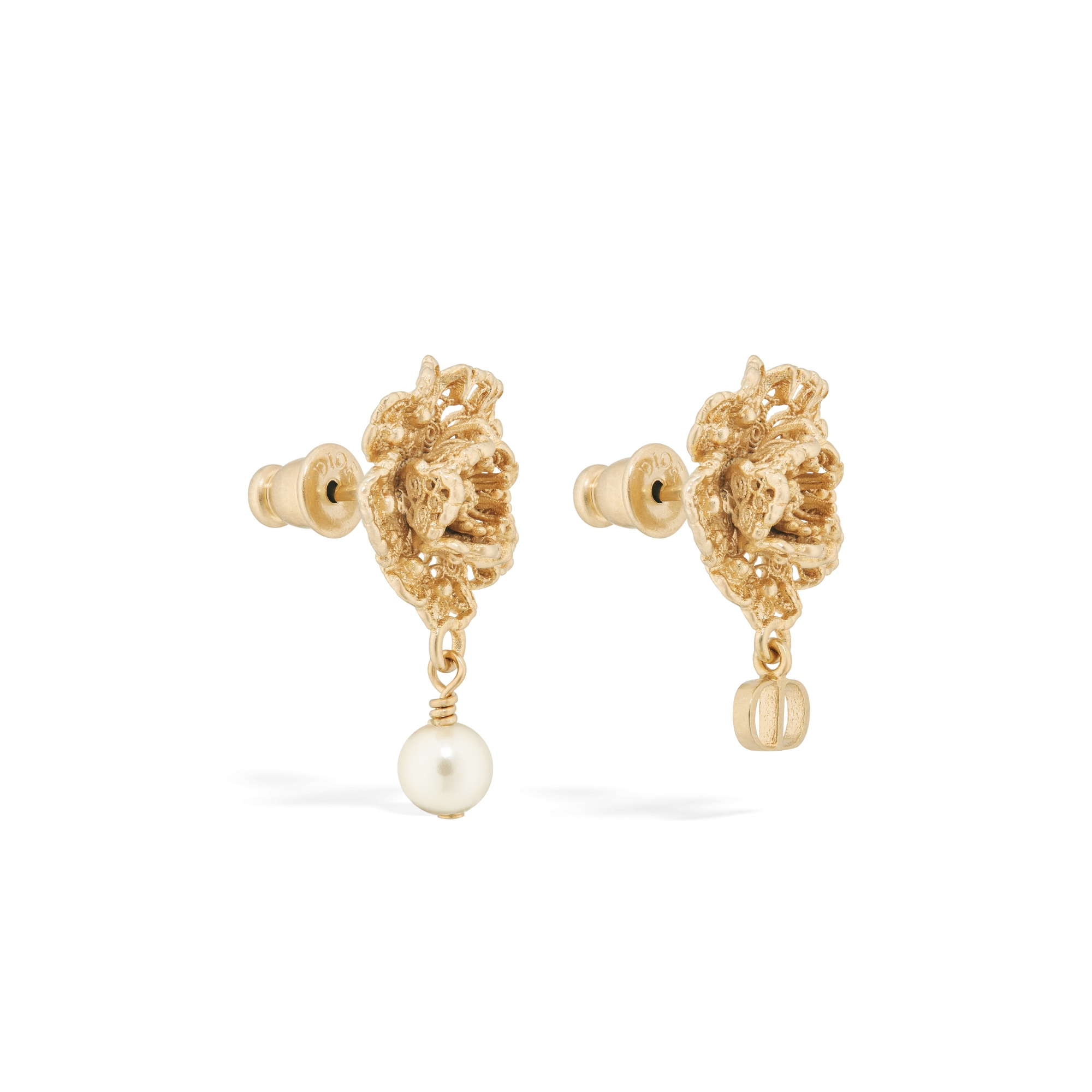 Jardin de Dior Earrings Gold-Finish Metal and White Resin Pearls | DIOR