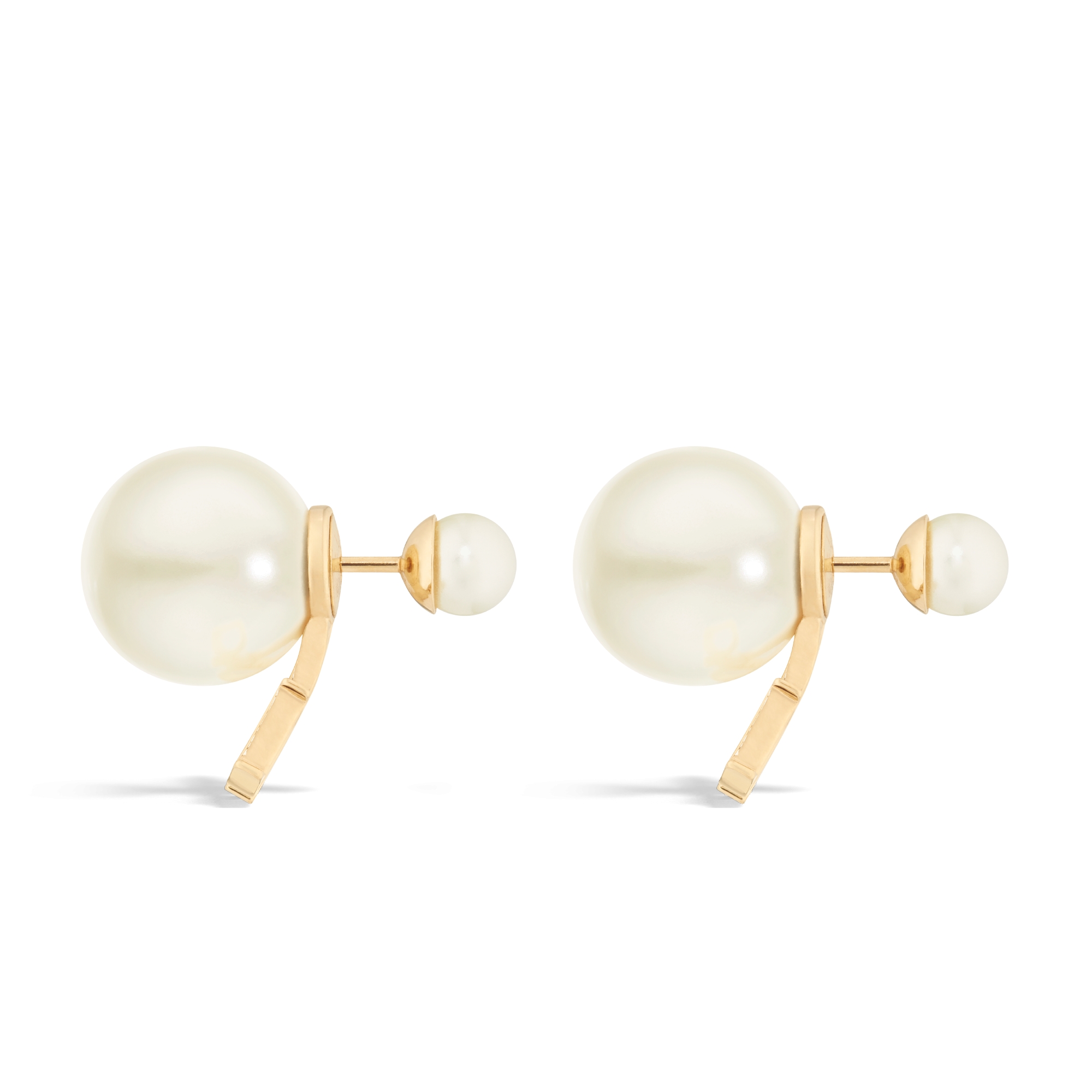 Dior Tribales Earrings Gold-Finish Metal and White Resin Pearls | DIOR