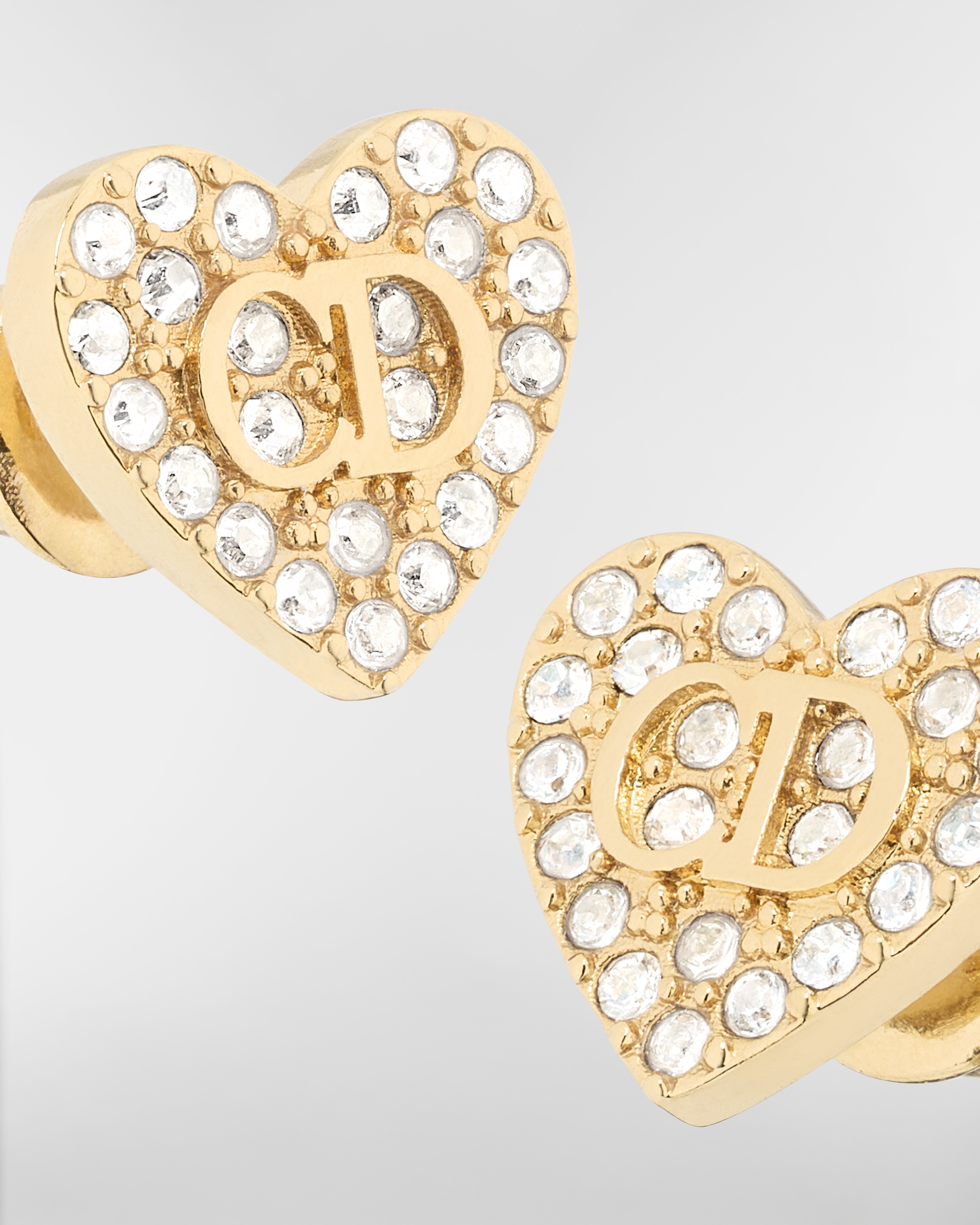 Clair D Lune Stud Earrings Gold-Finish Metal and Silver-Tone Crystals ...