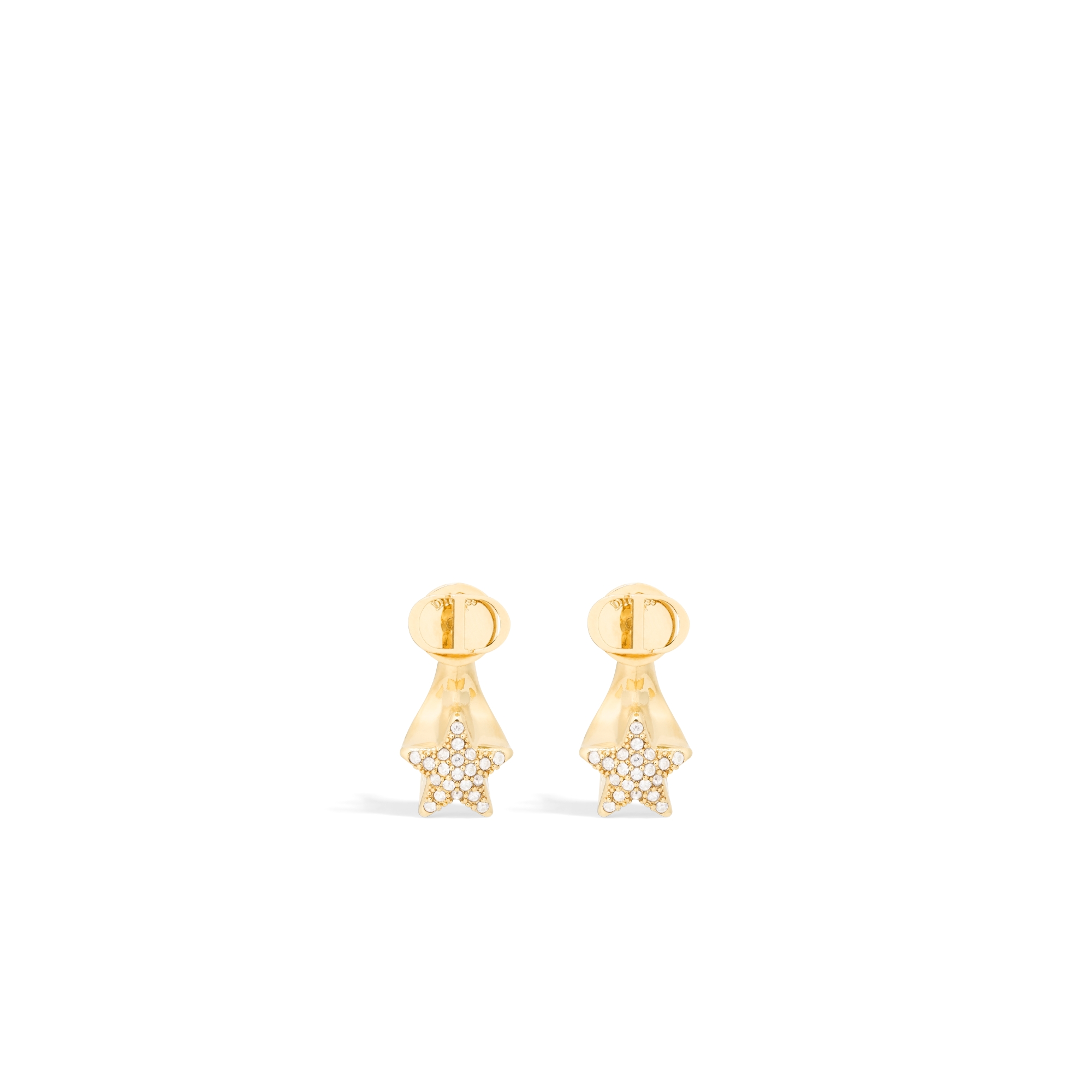 Dior Star Earrings Gold-Finish Metal and Silver-Tone Crystals | DIOR
