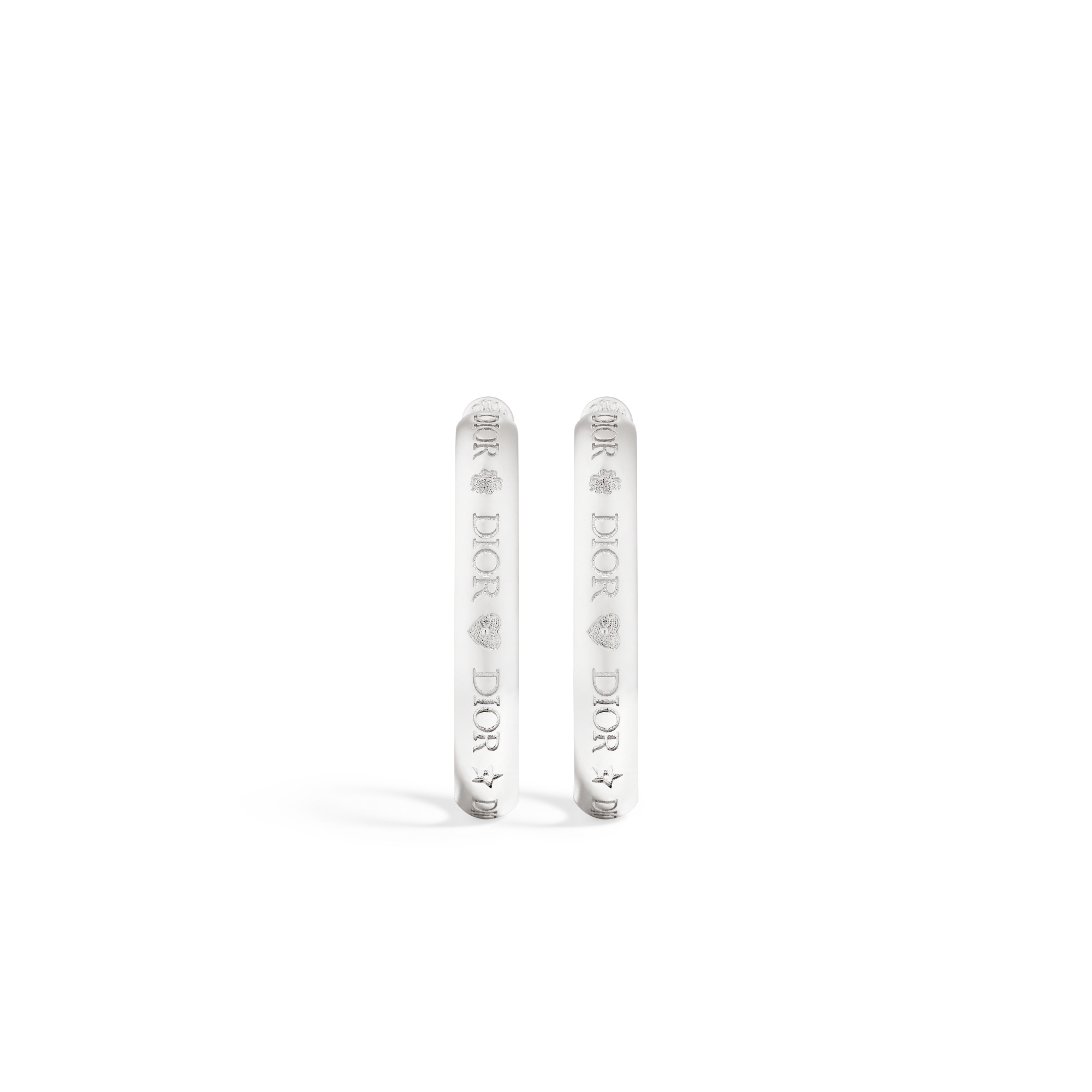 Dior Trésor Hoop Earrings Silver-Finish Metal | DIOR
