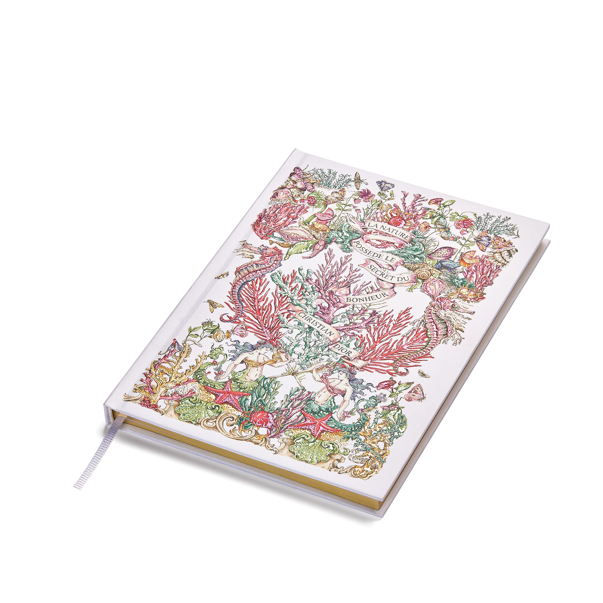 Notebook White Cover with Multicolor Dior Cabinet de la Mer Motif | DIOR