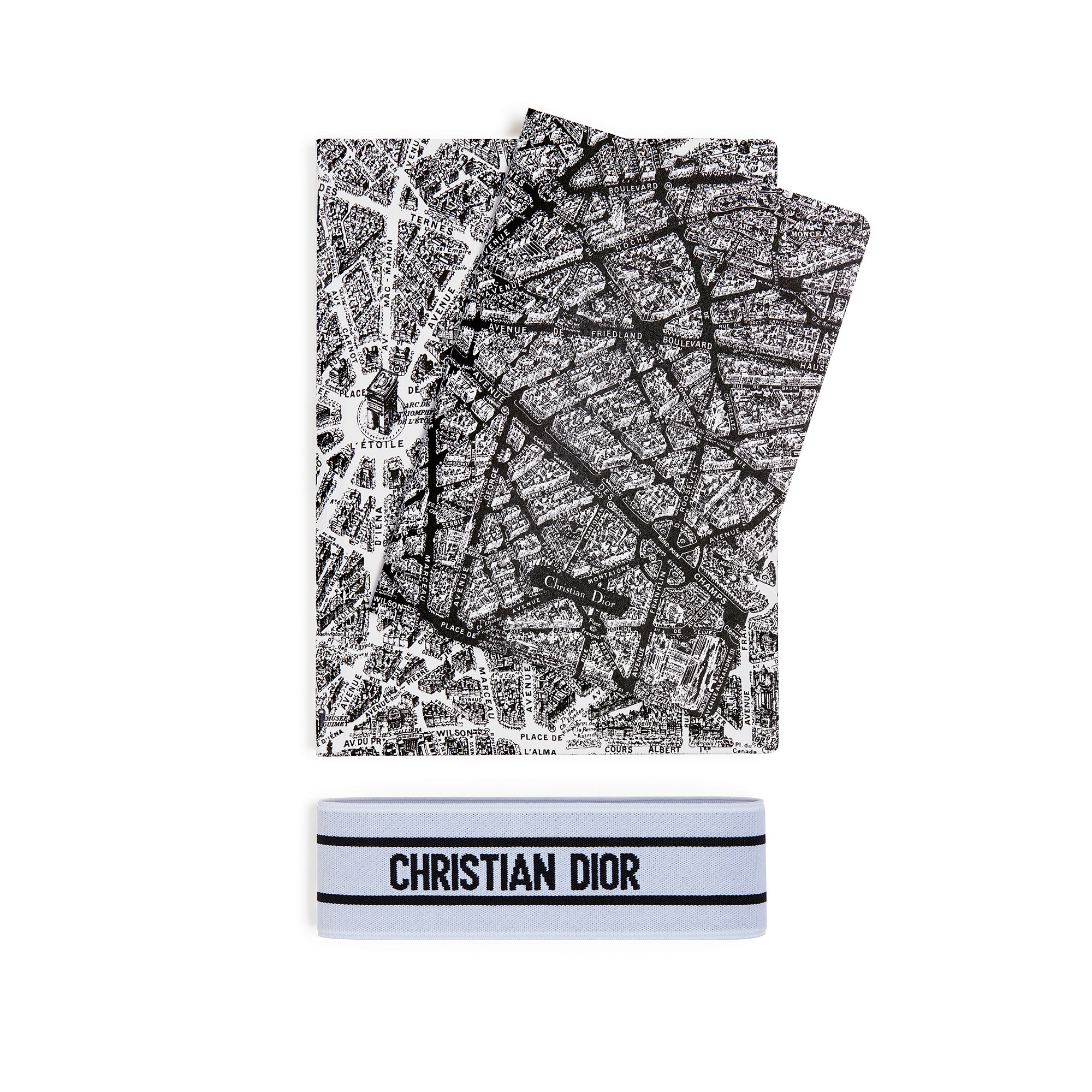 Set of 2 Notebooks White and Black Plan de Paris Motif | DIOR
