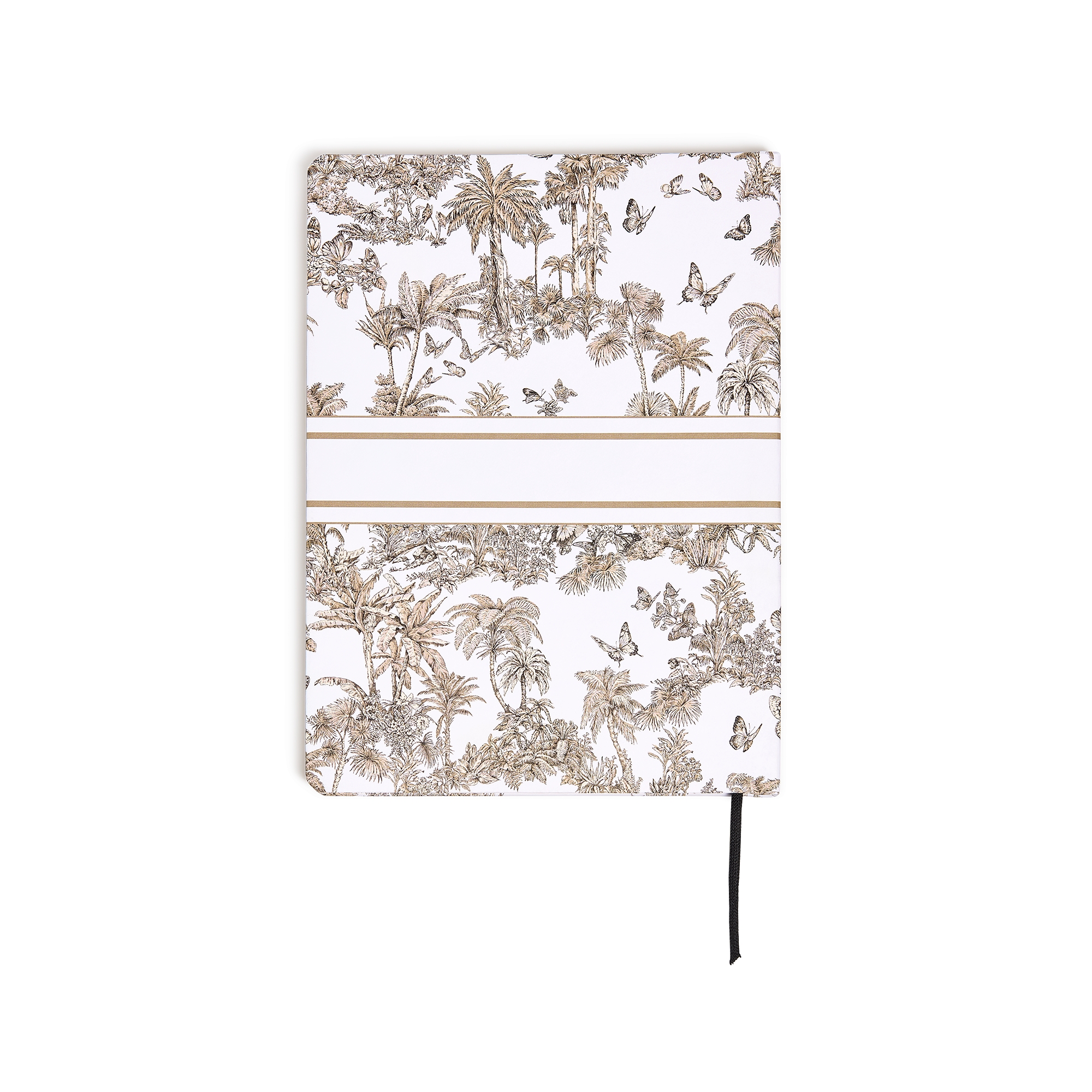 Large Notebook Cover with Beige and White Toile de Jouy Palms Motif | DIOR