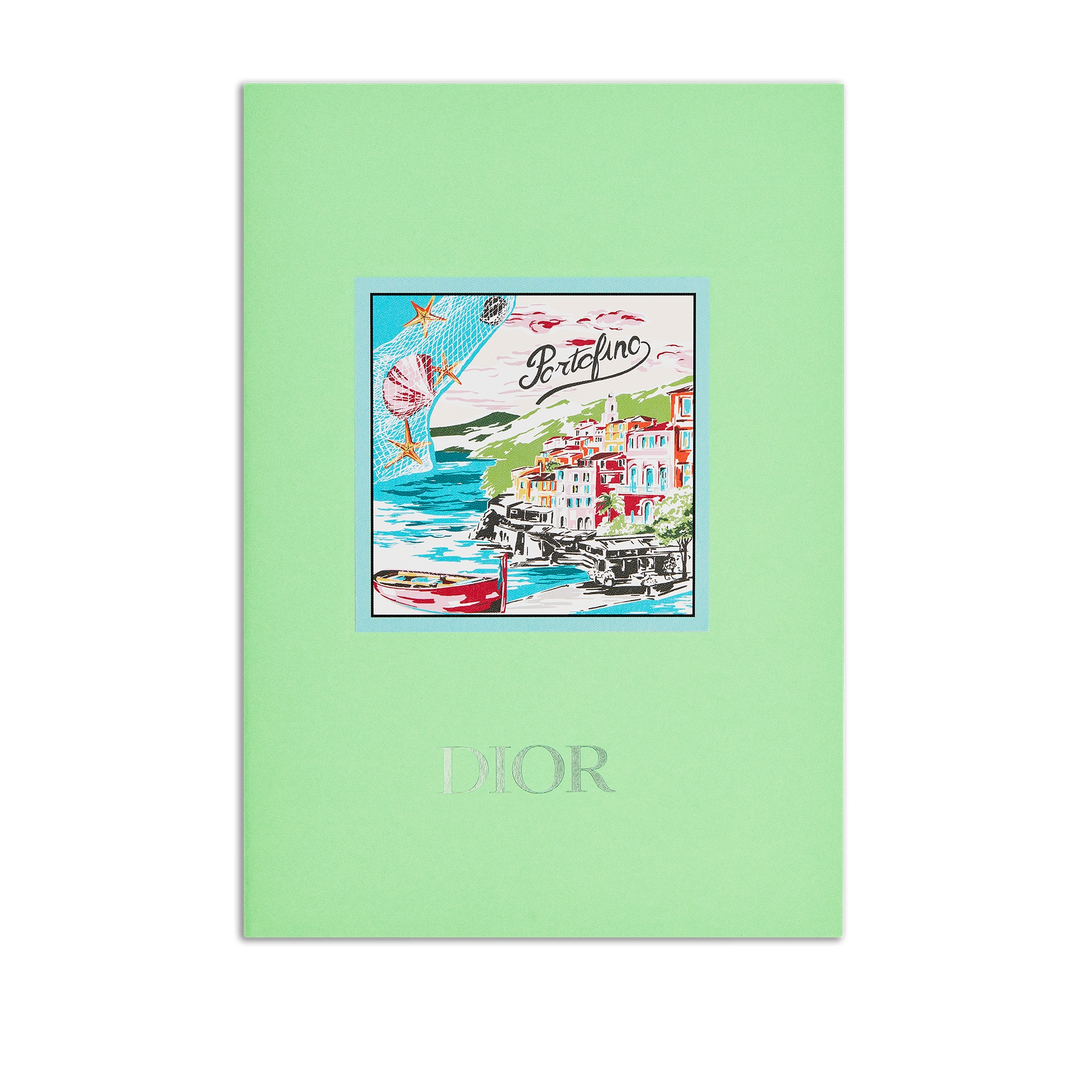 Set of Four Notebooks Blue and Green Soft Covers with Multicolor ...