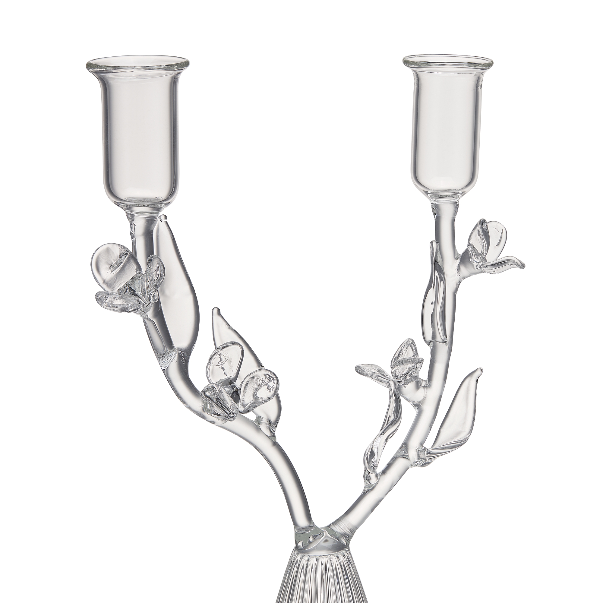 Two-Arm Candle Holder Sam Baron for Dior Maison, Transparent Hand-Blown ...