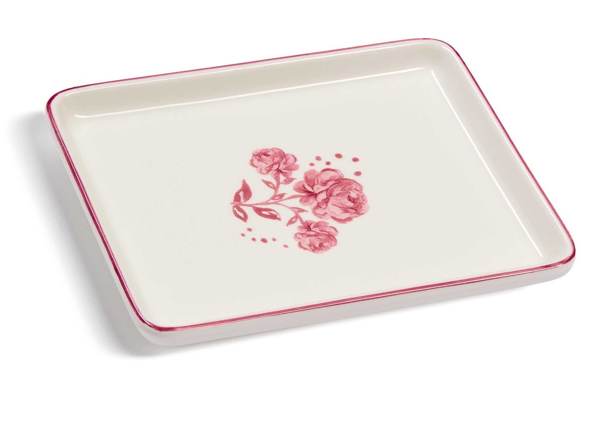 Trinket Tray Ceramic with Rose Motif | DIOR