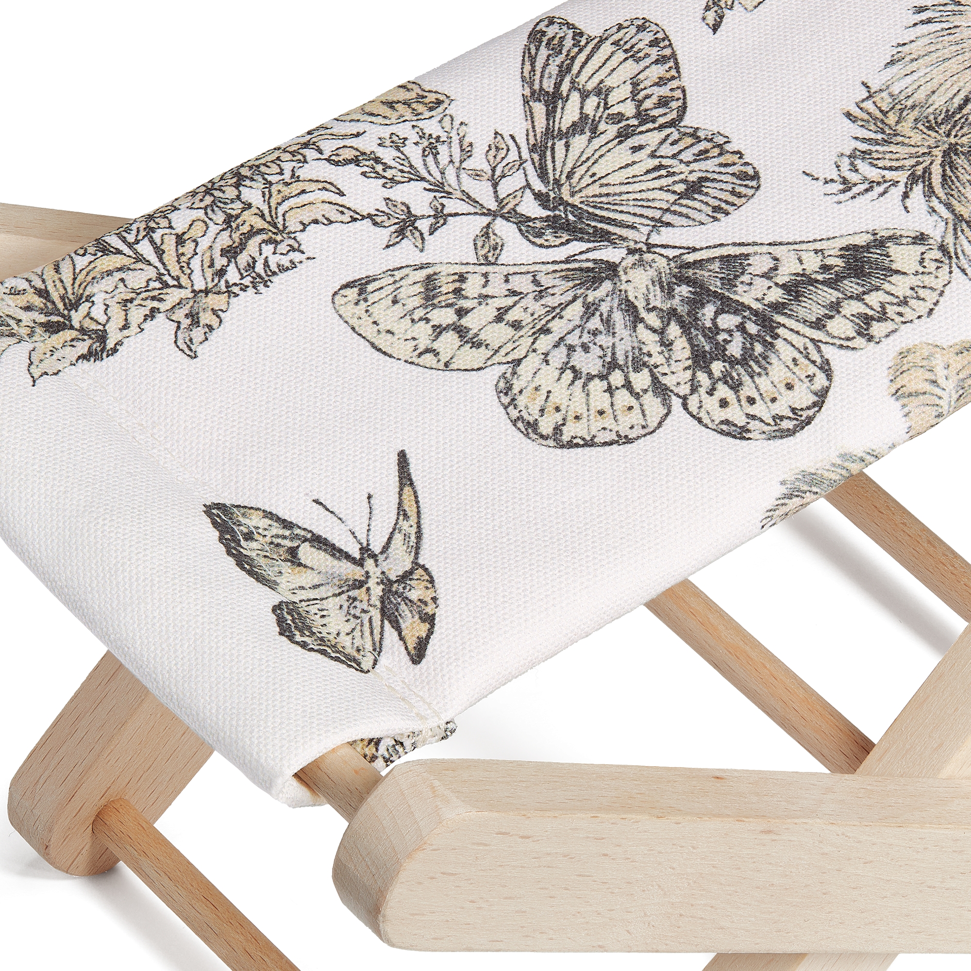 Head Rest White and Beige Toile de Jouy Palms Cotton | DIOR