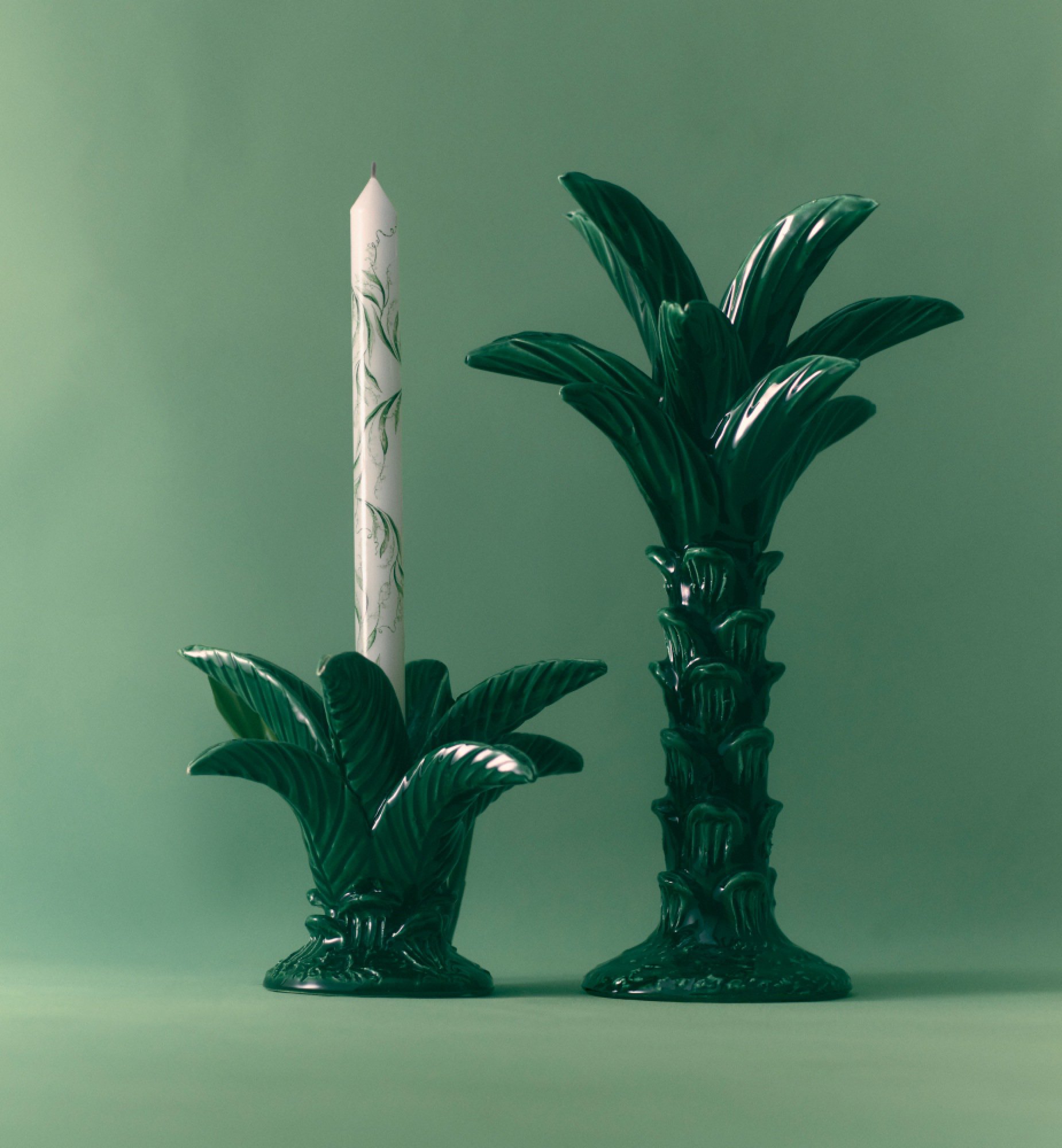 Set of Three Tapered Candles Lily of the Valley, White and Green | DIOR