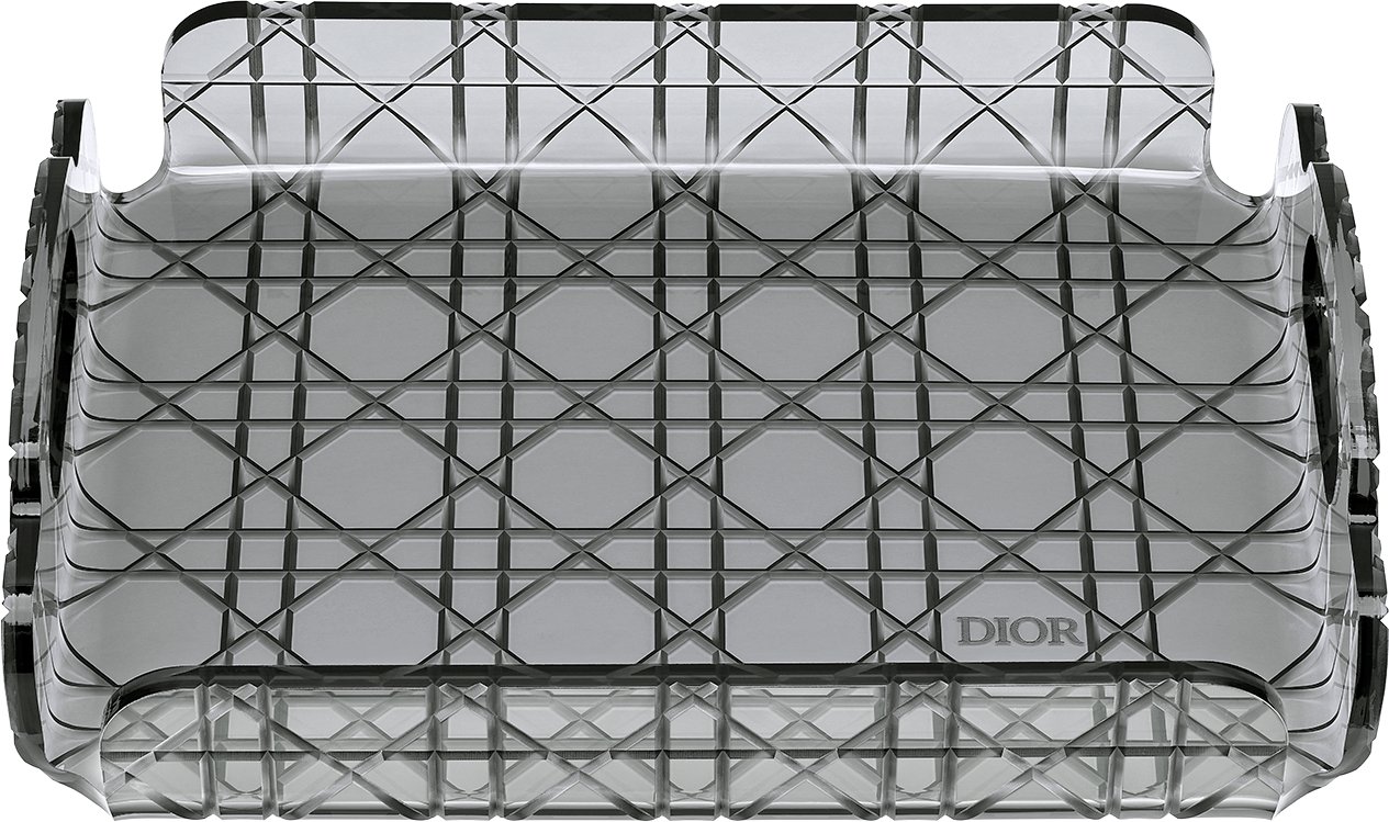 Klein dienblad Antraciet met Cannage-motief | DIOR