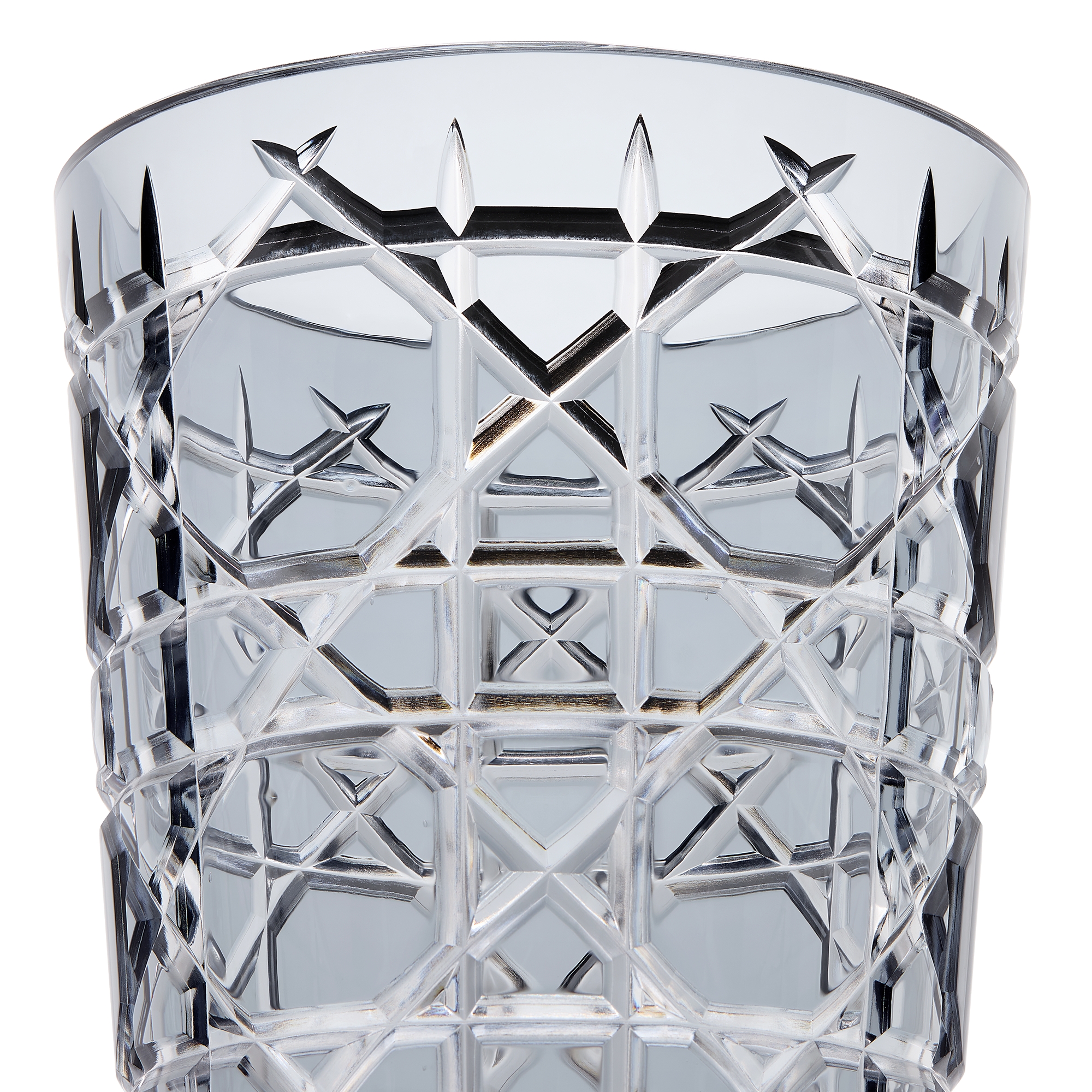 Vaso conico Cristallo grigio trasparente con motivo Cannage | DIOR