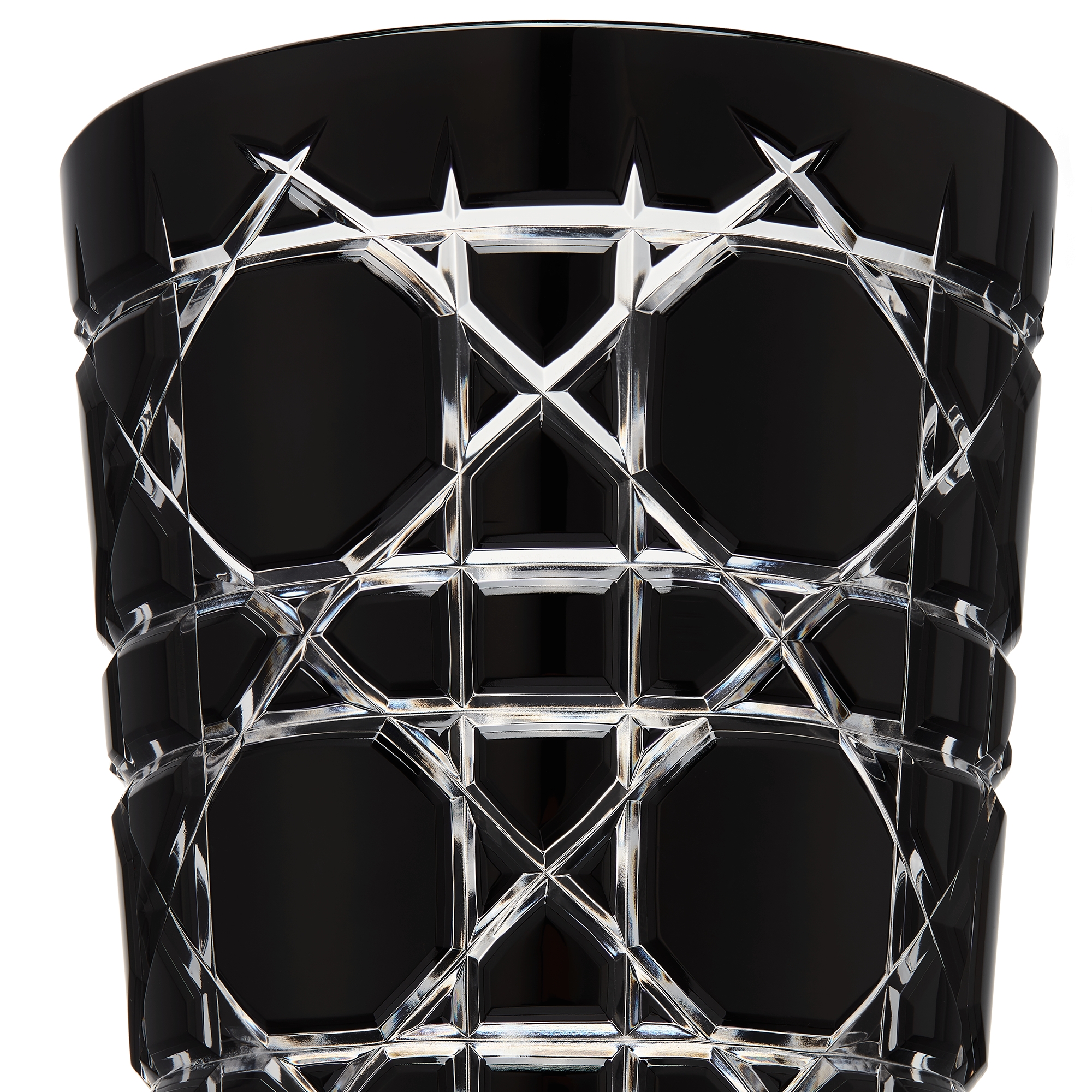 Vaso conico Cristallo nero trasparente con motivo Cannage | DIOR