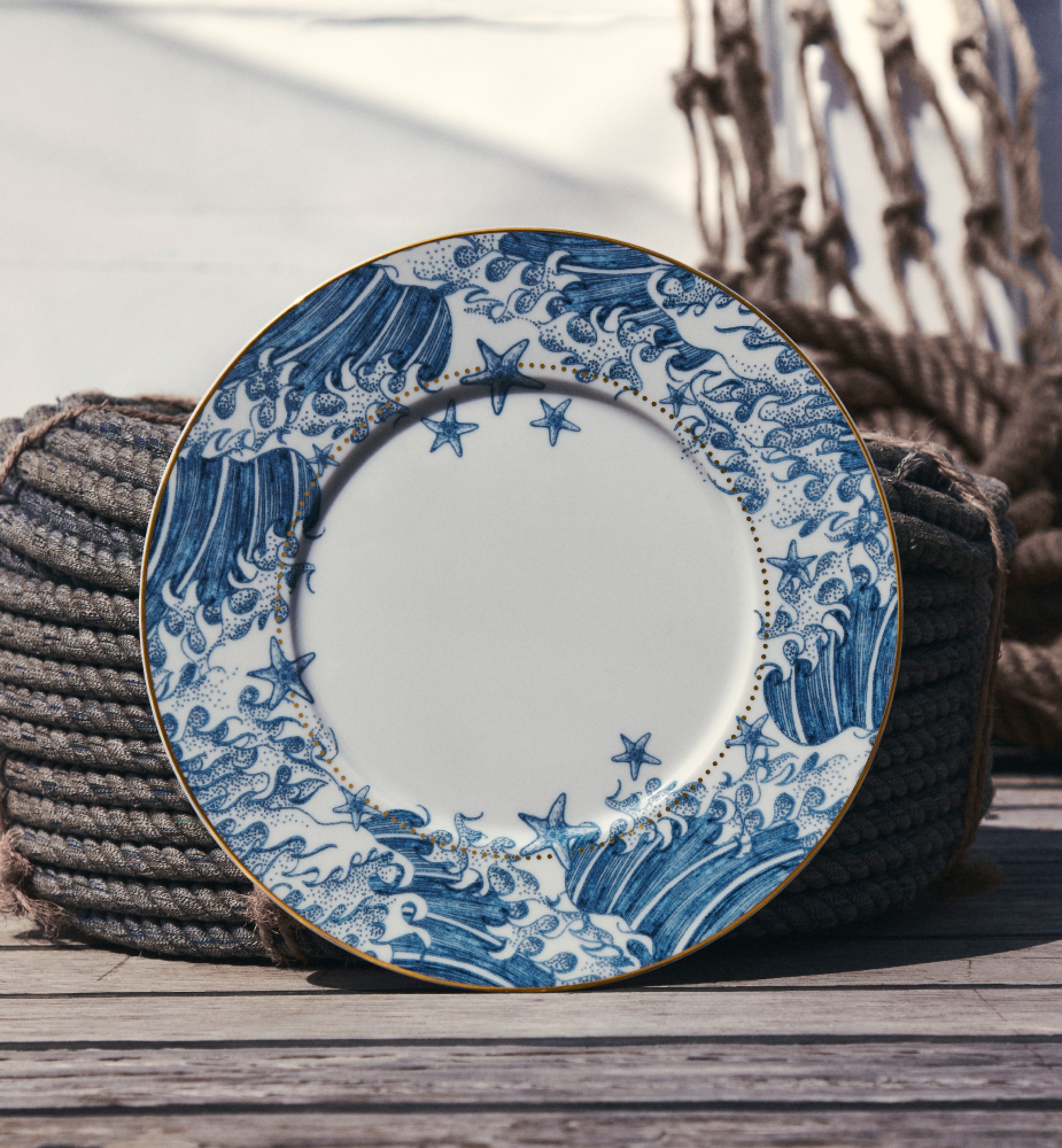 Dessert Plate La Vague, Blue | DIOR