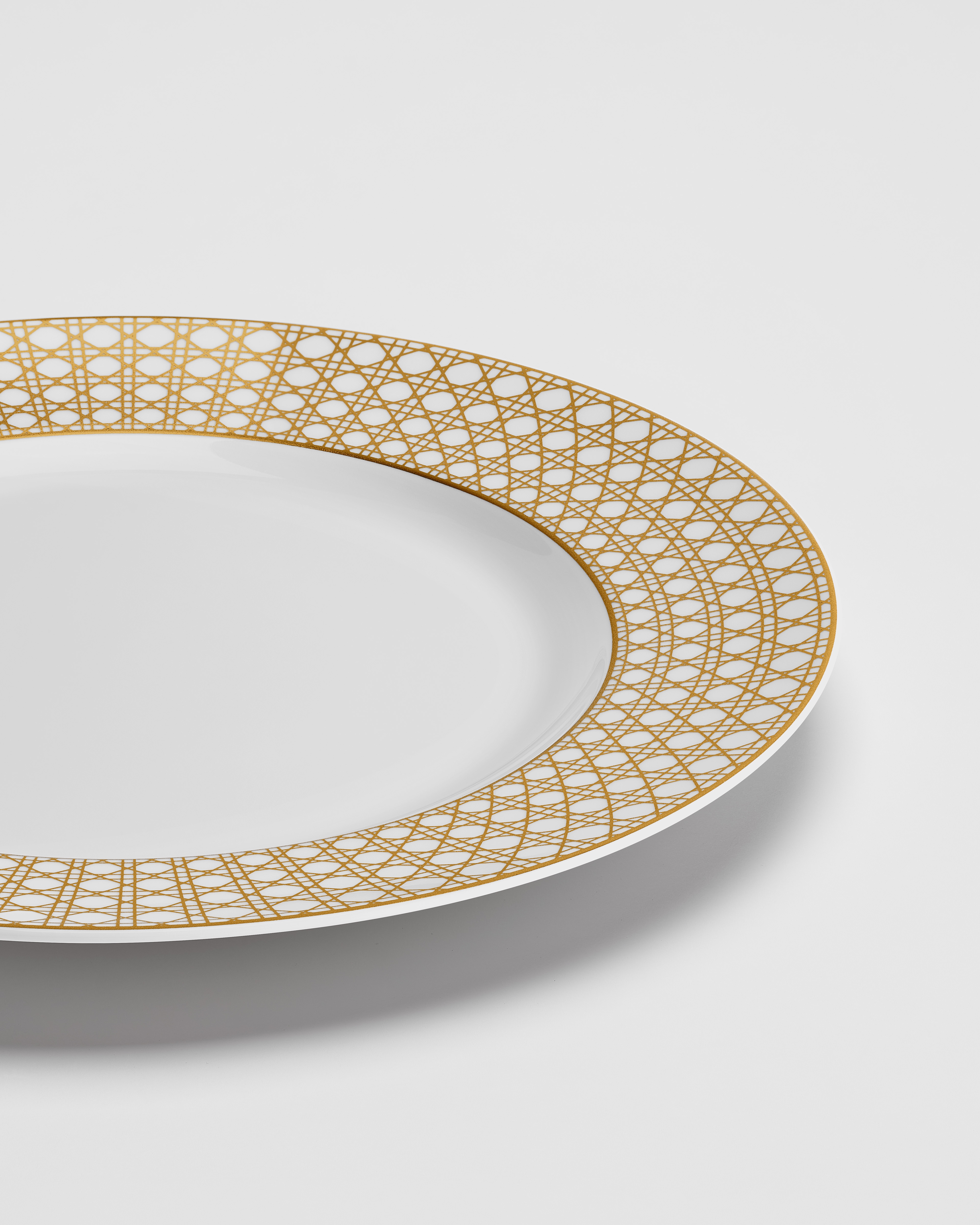 Dinner Plate Gold-Tone Cannage Montaigne | DIOR