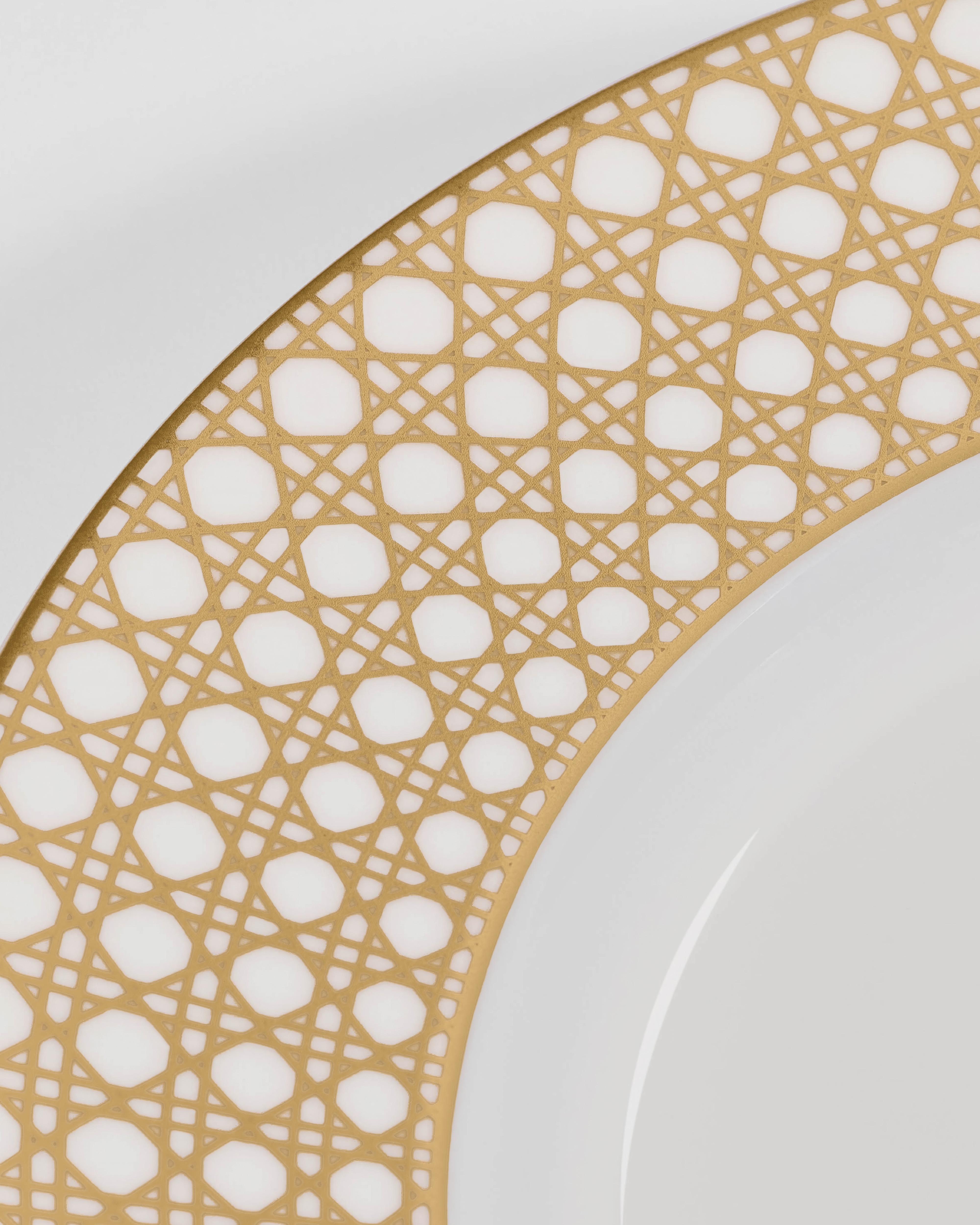 Dinner Plate Gold-Tone Cannage Montaigne | DIOR