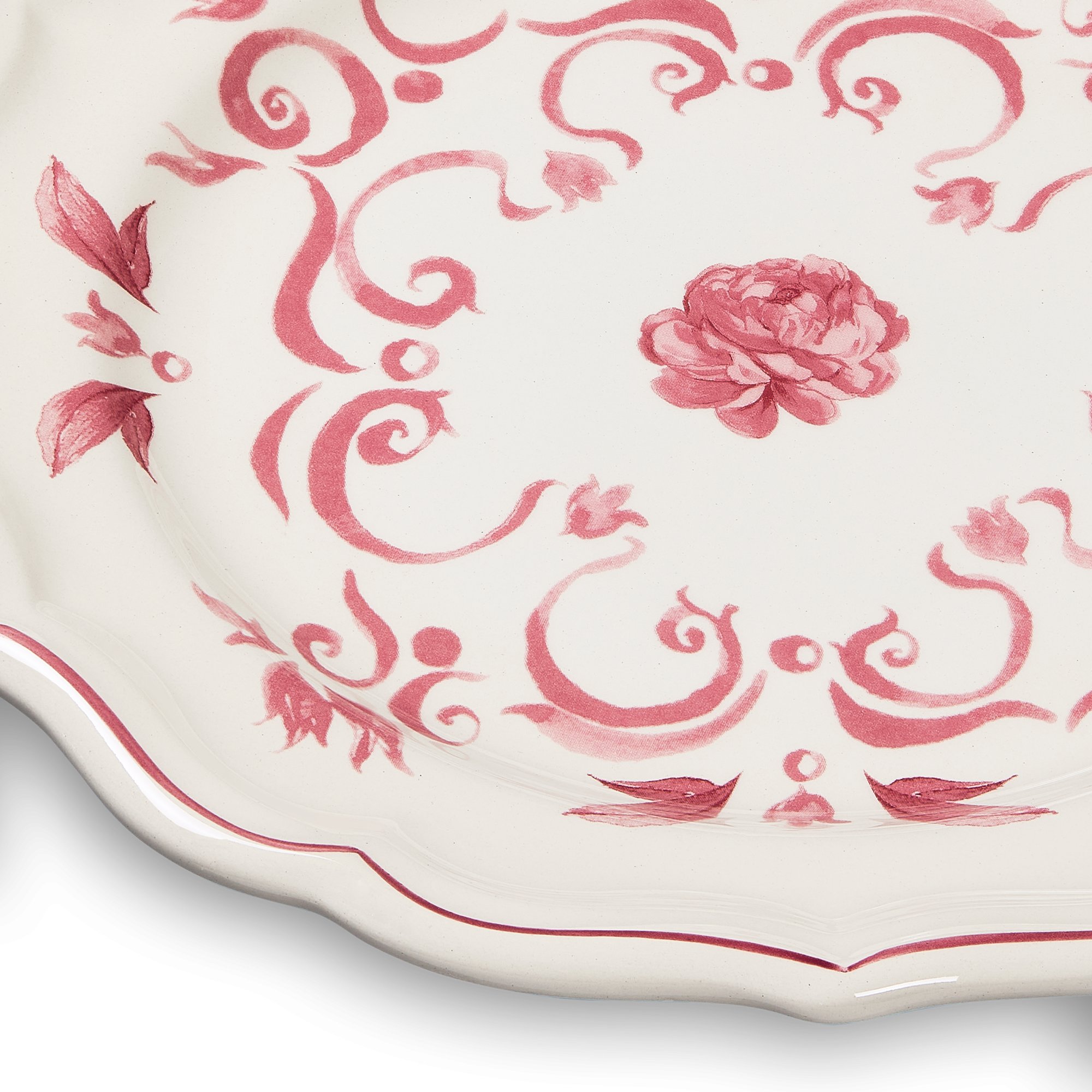 Dessert Plate Ceramic with Rose Motif | DIOR