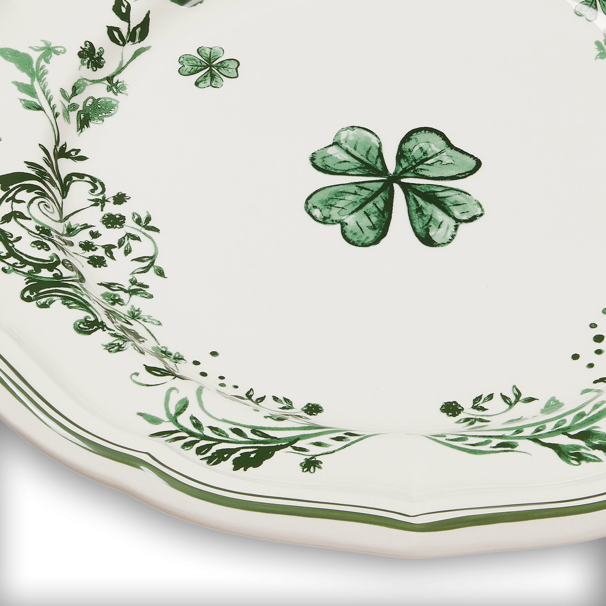 Dinner Plate Ceramic with Clover Motif | DIOR