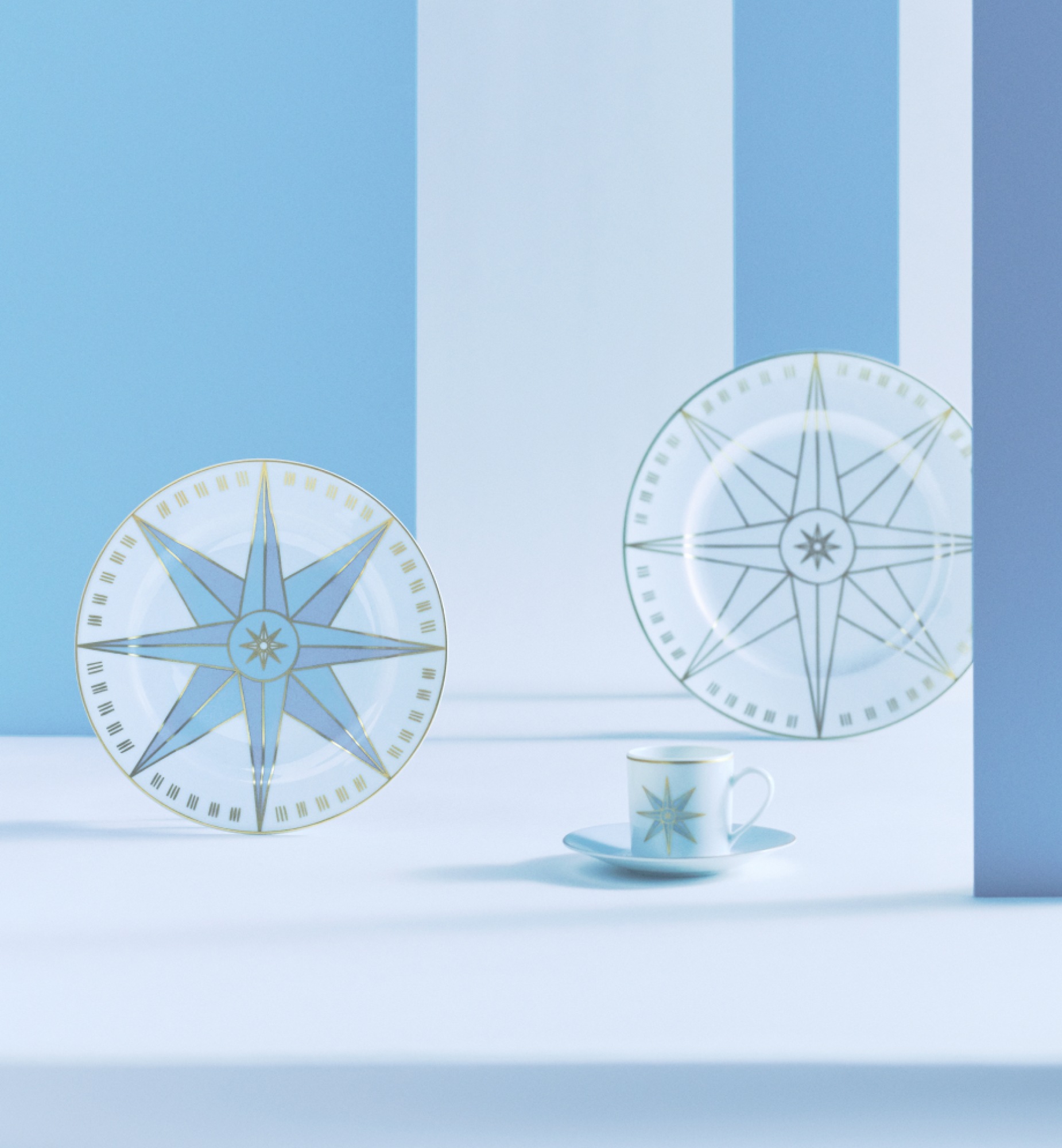 Dessertbord Aquamarijn windroos | DIOR