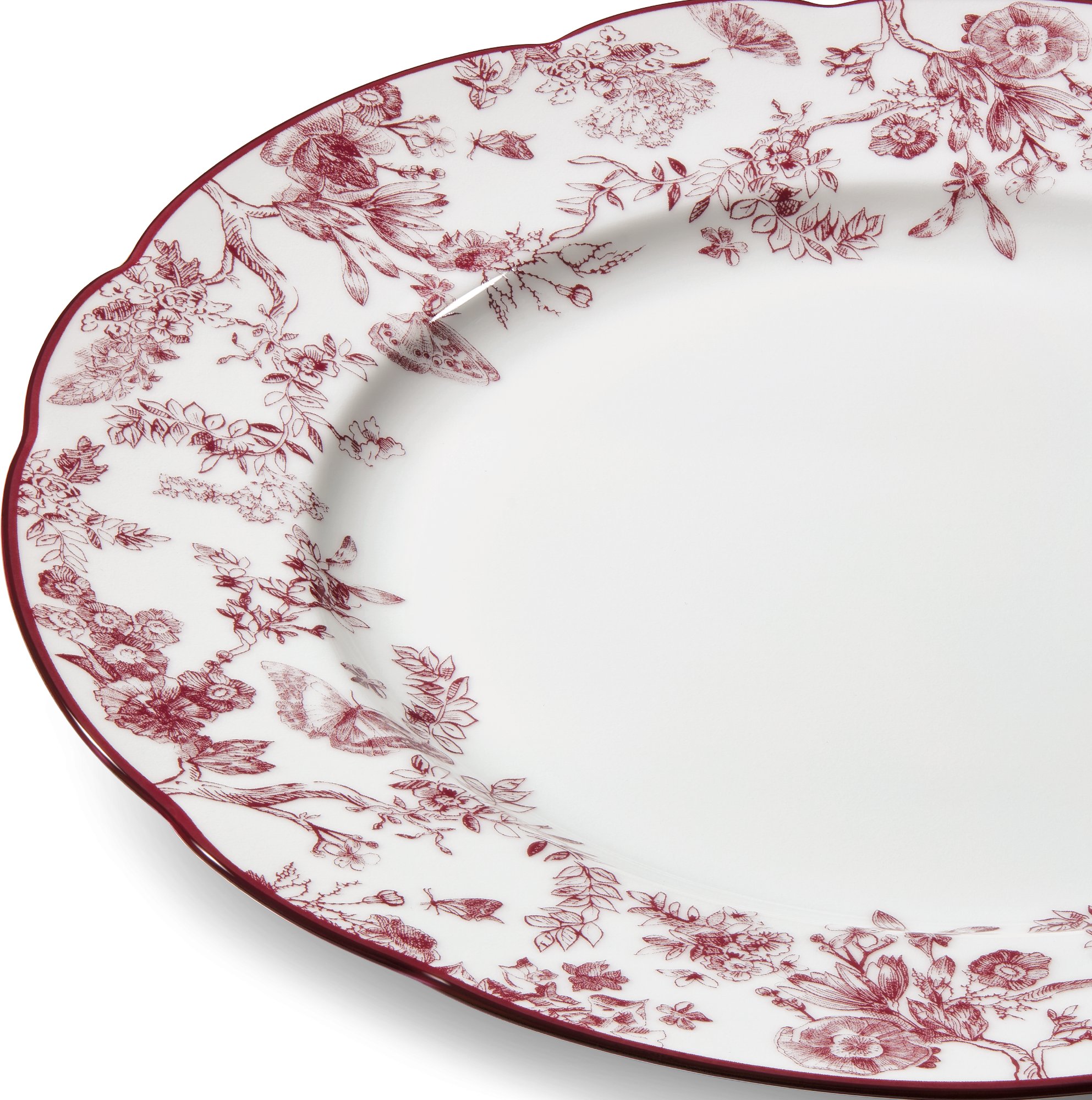 Dinner Plate Burgundy Toile de Jouy | DIOR