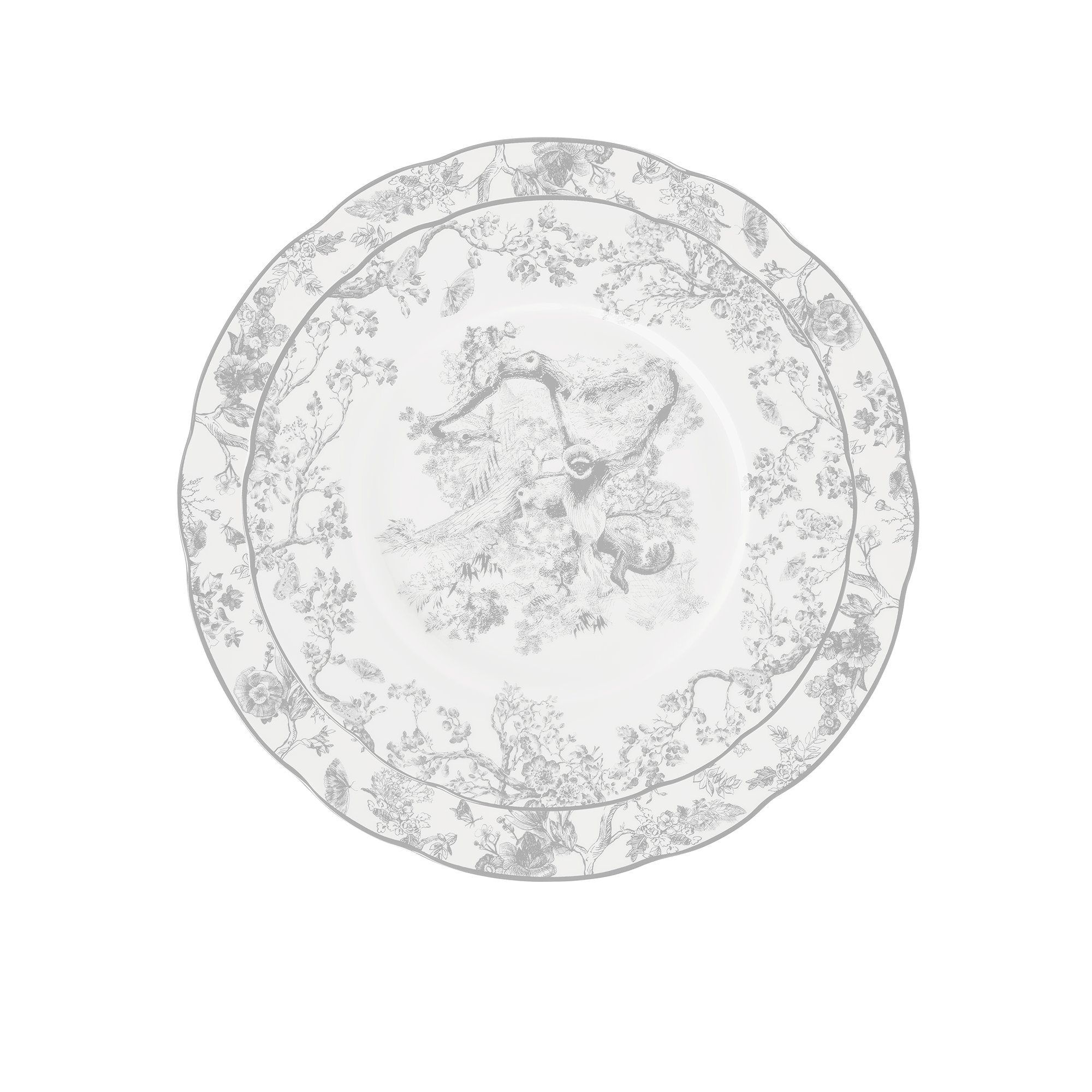Dinner Plate Gray Toile de Jouy | DIOR