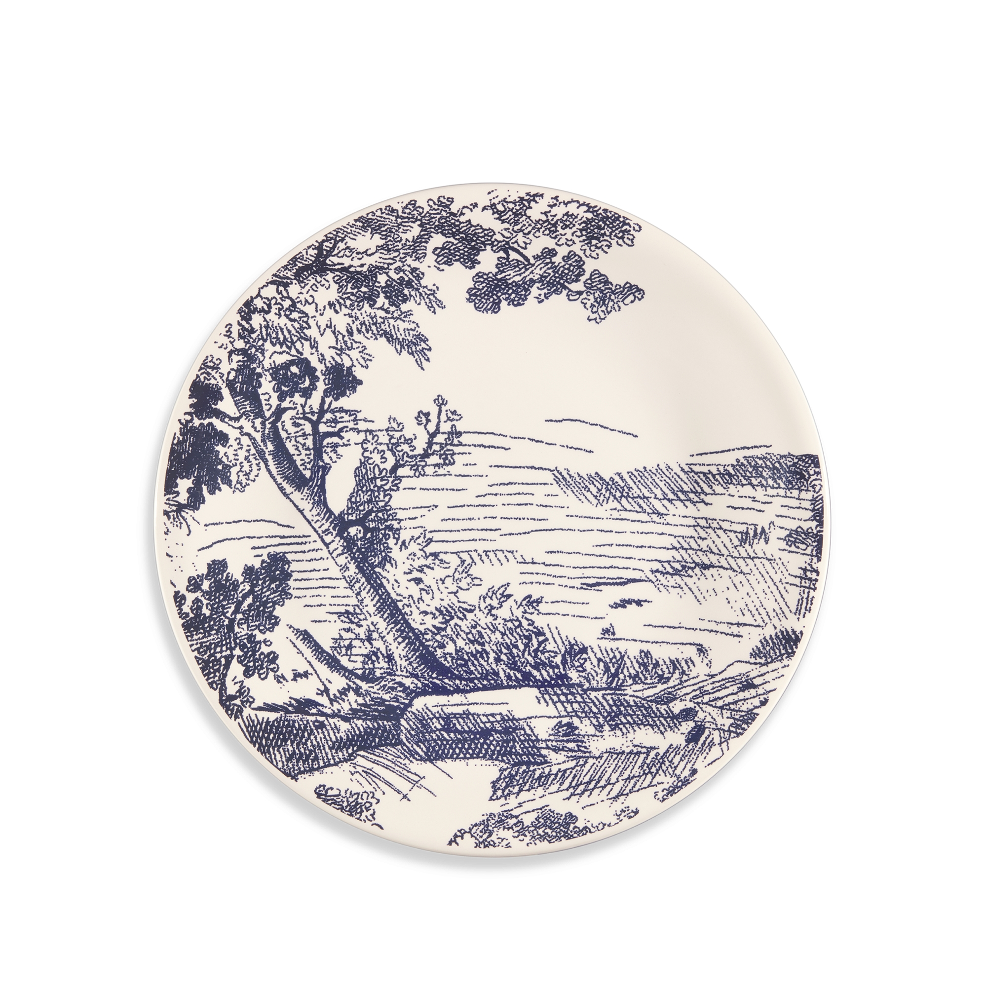 Set of Six Dinner Plates Toile de Jouy, Blue | DIOR