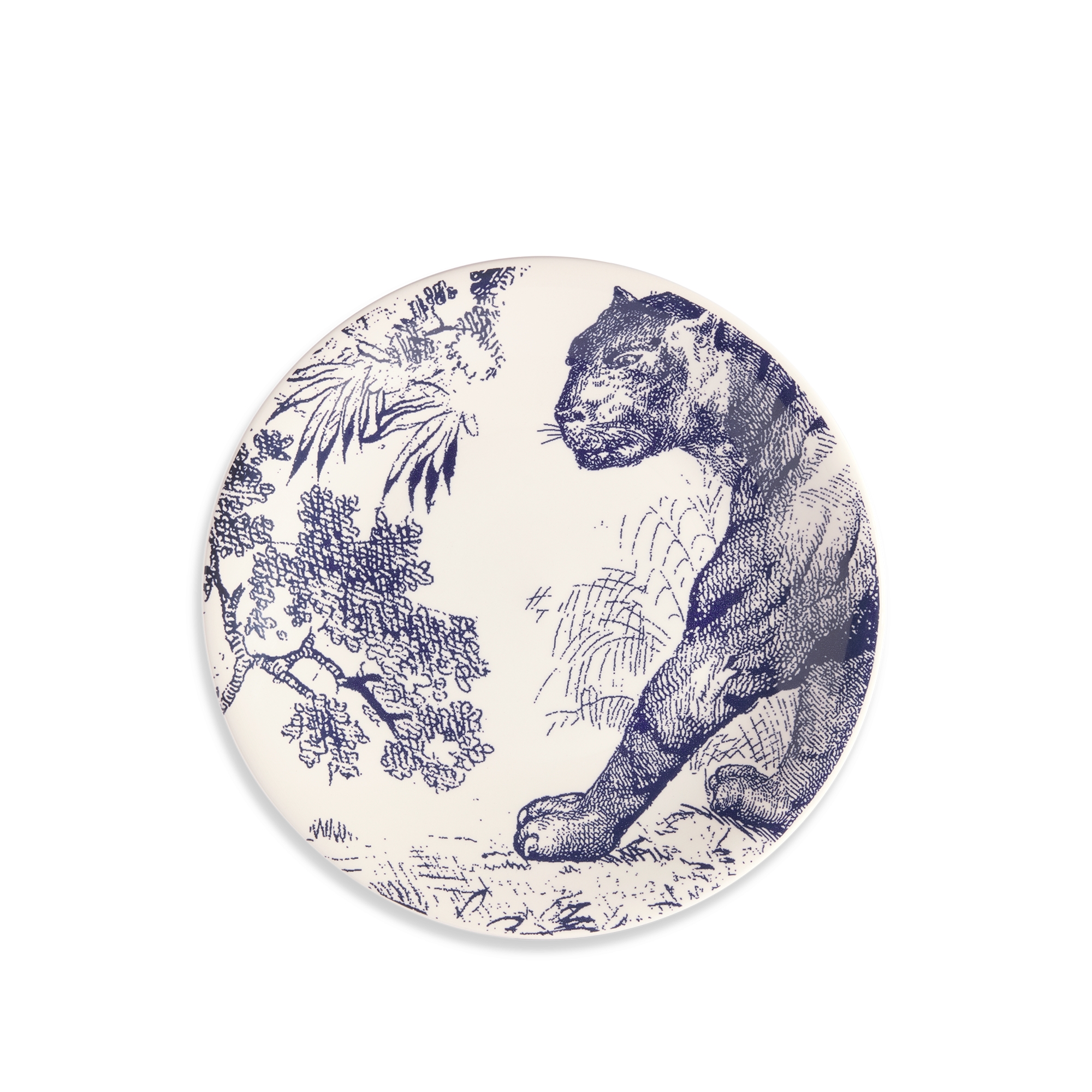 Set of Six Dessert Plates Toile de Jouy, Blue | DIOR