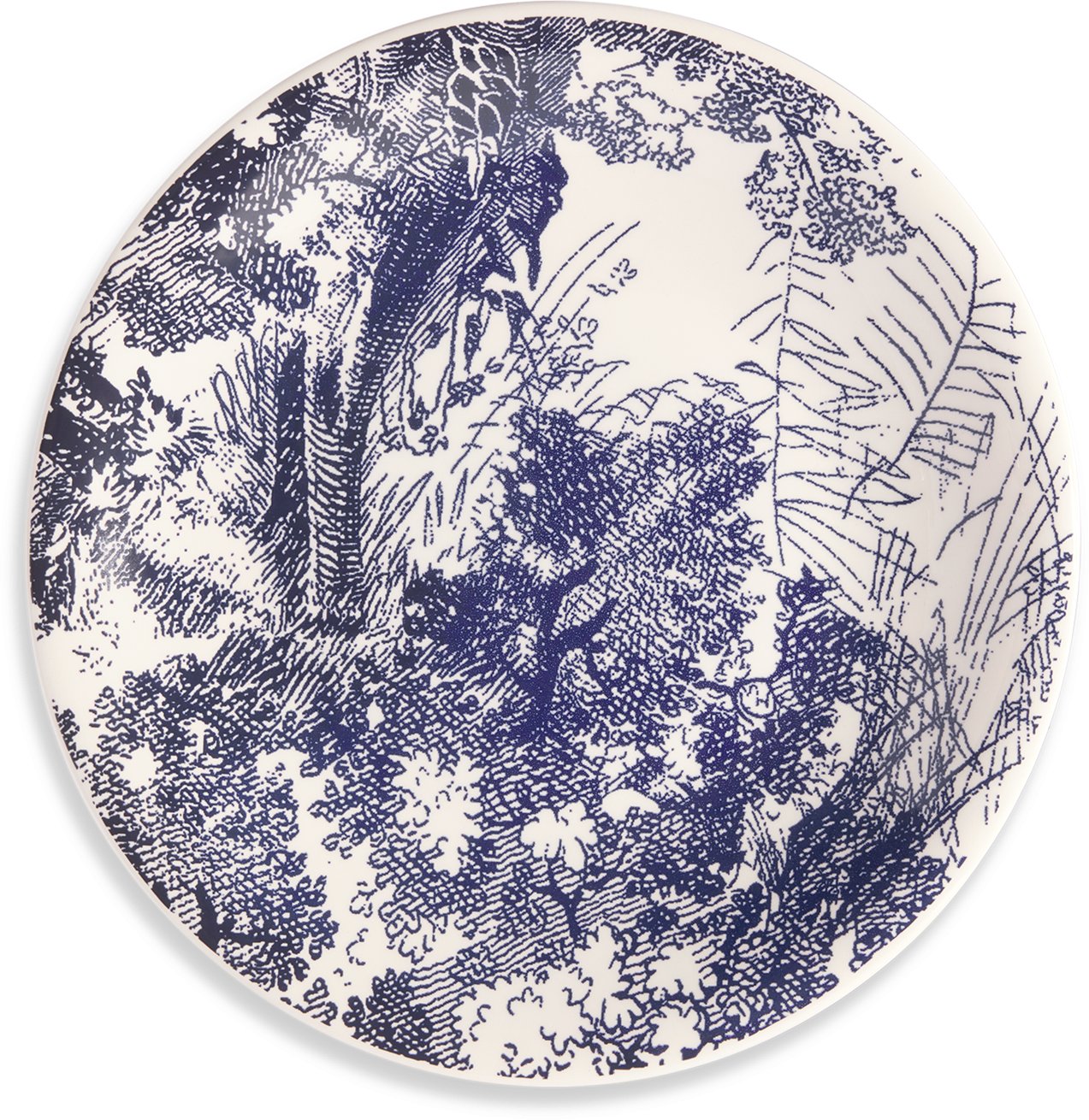 Set of Six Dessert Plates Toile de Jouy, Blue | DIOR