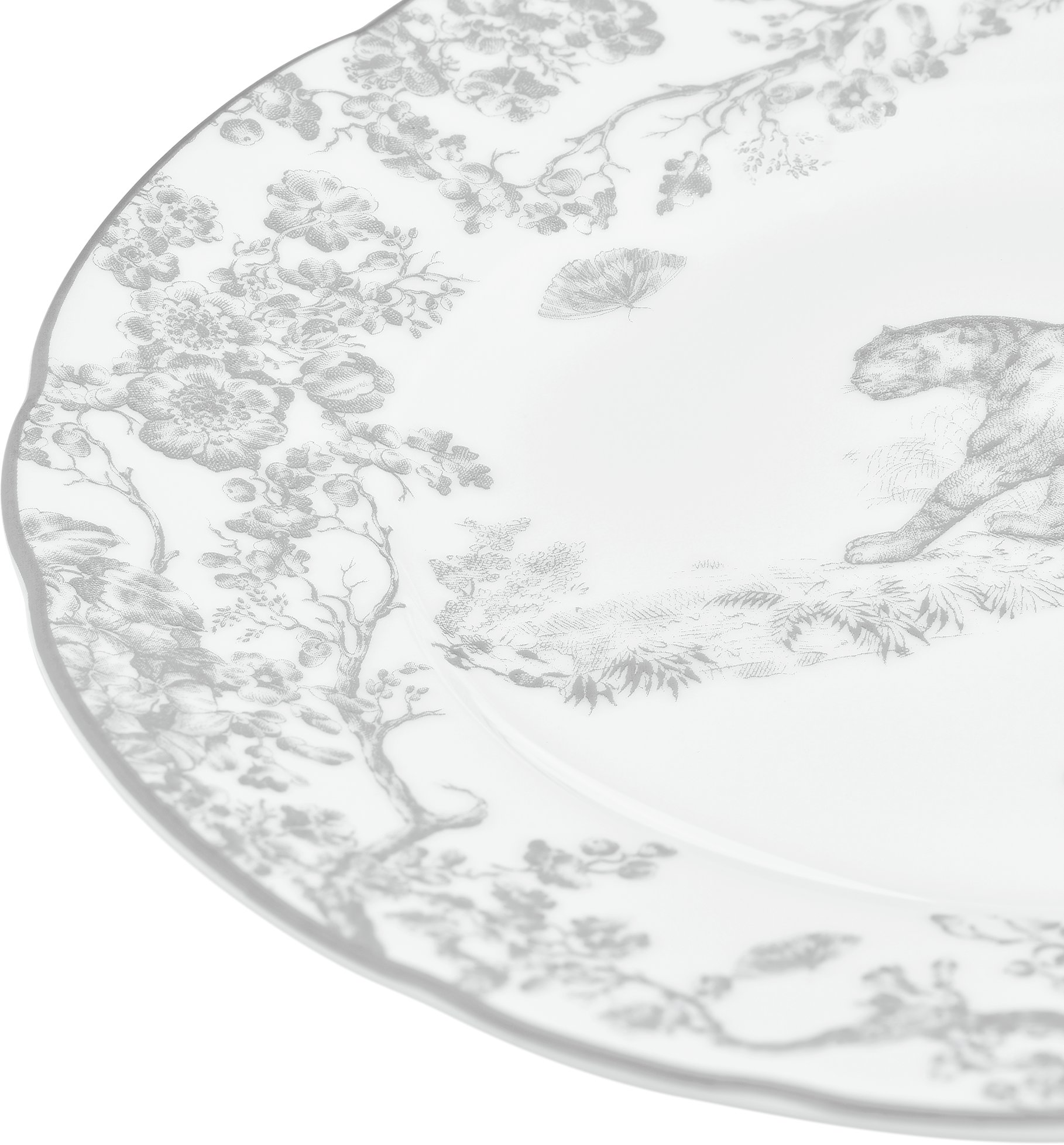 Dessert Plate Gray Toile de Jouy Tiger | DIOR
