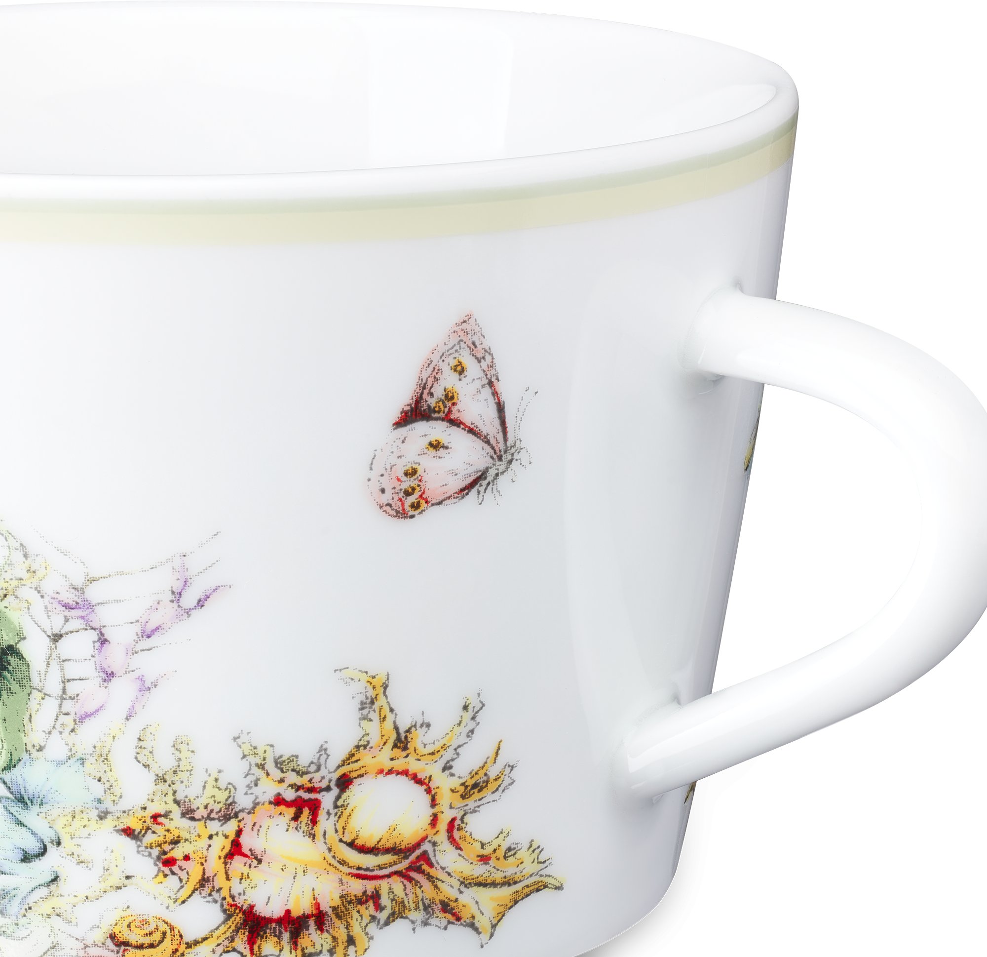 Teetasse Limoges-Porzellan in Weiß mit Dior Cabinet de la Mer Motiv in ...