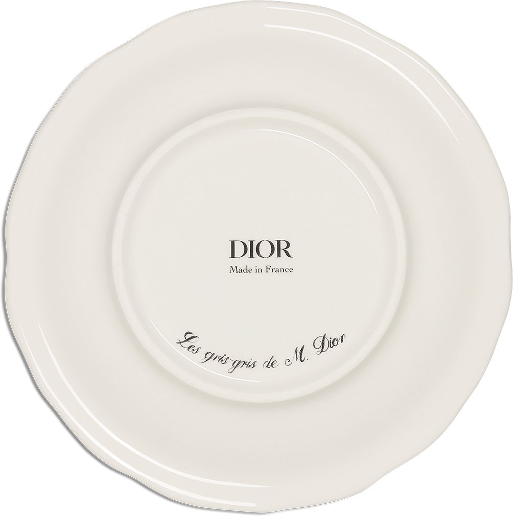 Tea Saucer Ceramic with Clover Motif | DIOR