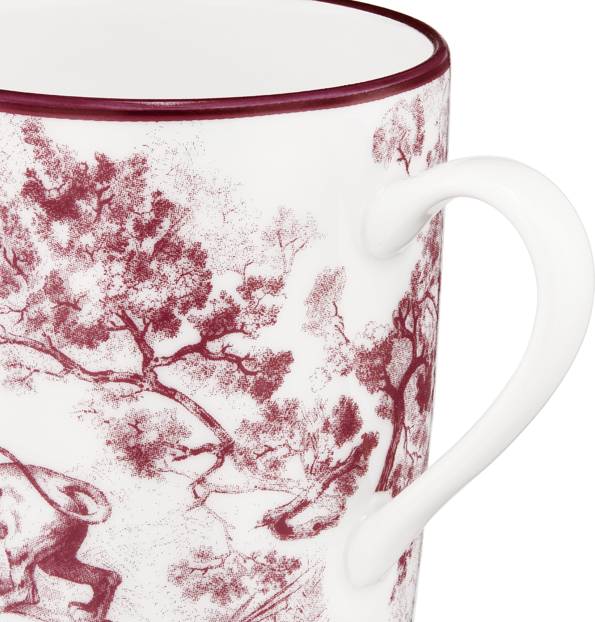 Coffee Cup Burgundy Toile de Jouy Tiger | DIOR
