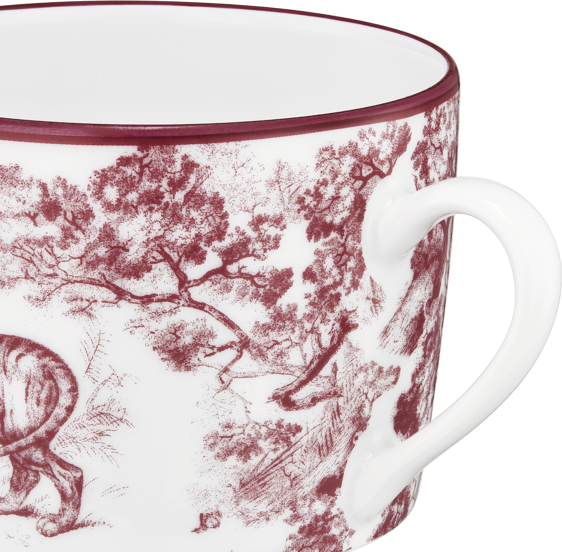Teacup Burgundy Toile de Jouy Tiger | DIOR